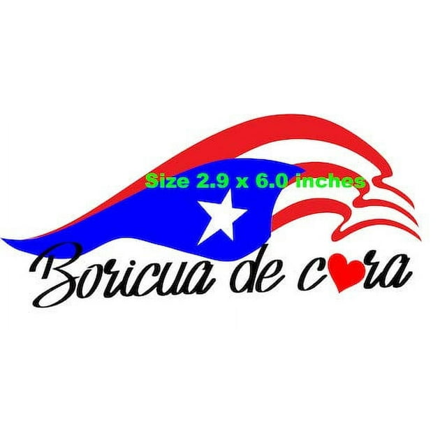 Puerto Rico Flag Sticker (Pack of 2) Puerto Rican, Vinyl Decal, Boricua - Walmart.com