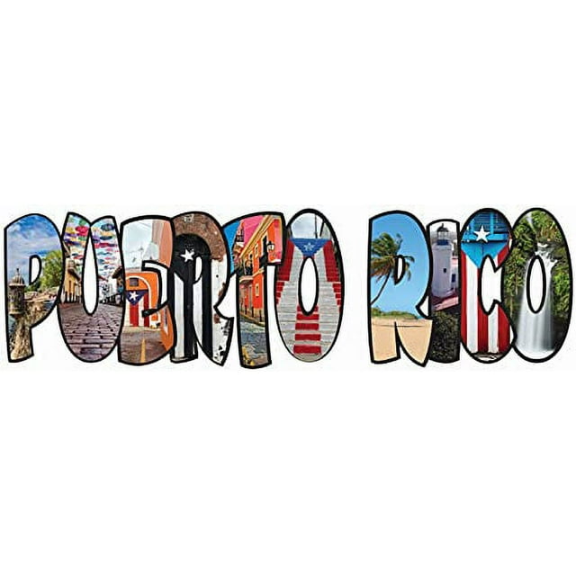 Puerto Rico Flag Sticker (Pack of 2) Puerto Rican Vinyl Decal Letters - Walmart.com