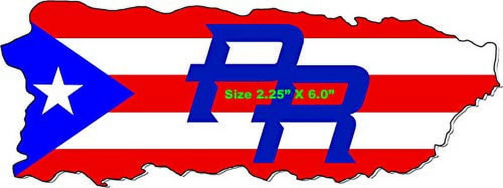 Puerto Rico Flag Sticker (Pack of 2), Vinyl Decal, Puerto Rican Flag ...