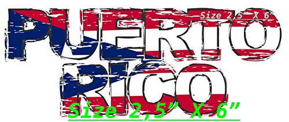 Puerto Rico Flag Sticker (Pack of 2), Vinyl Decal, Puerto Rican Flag - Walmart.com