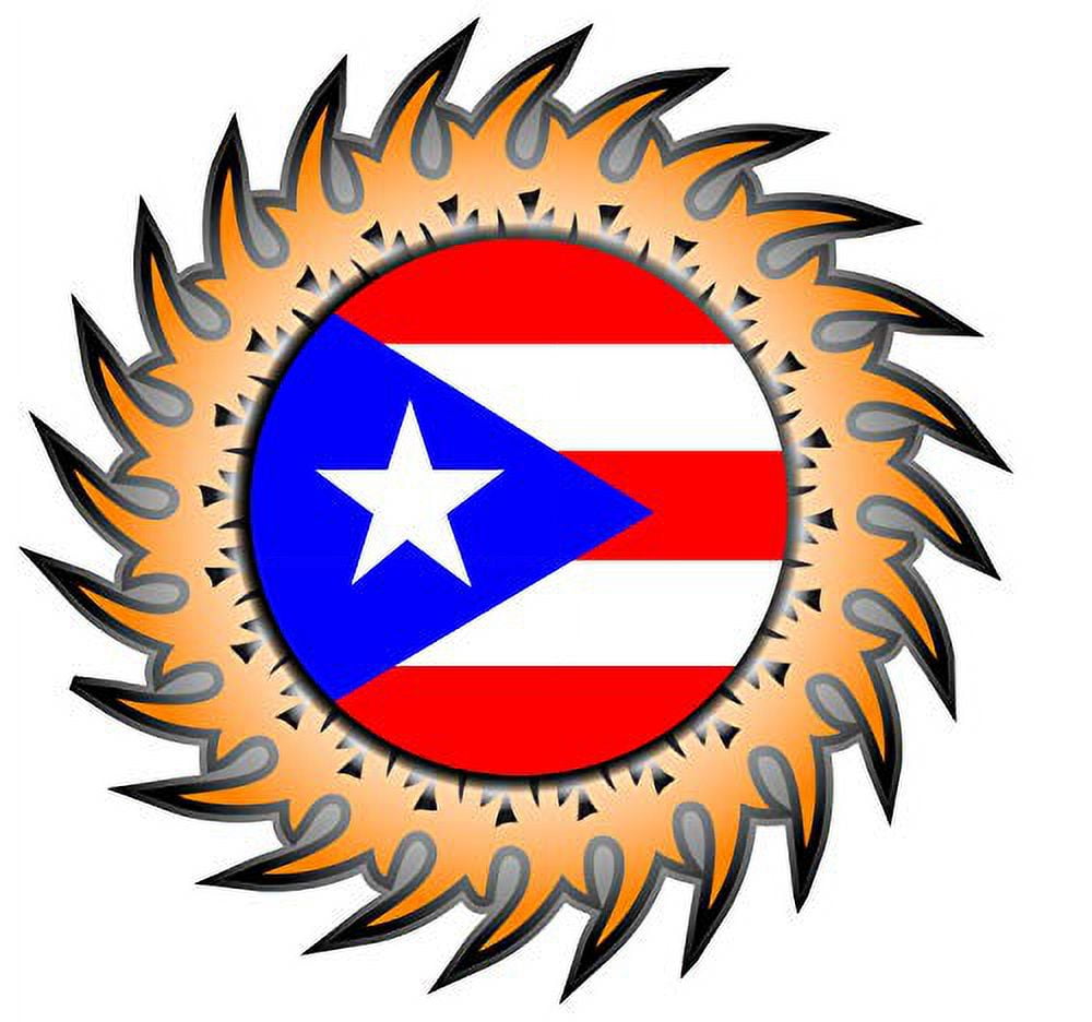 Puerto Rico Flag Sticker (Pack of 2), Vinyl Decal, Tribal - Walmart.com