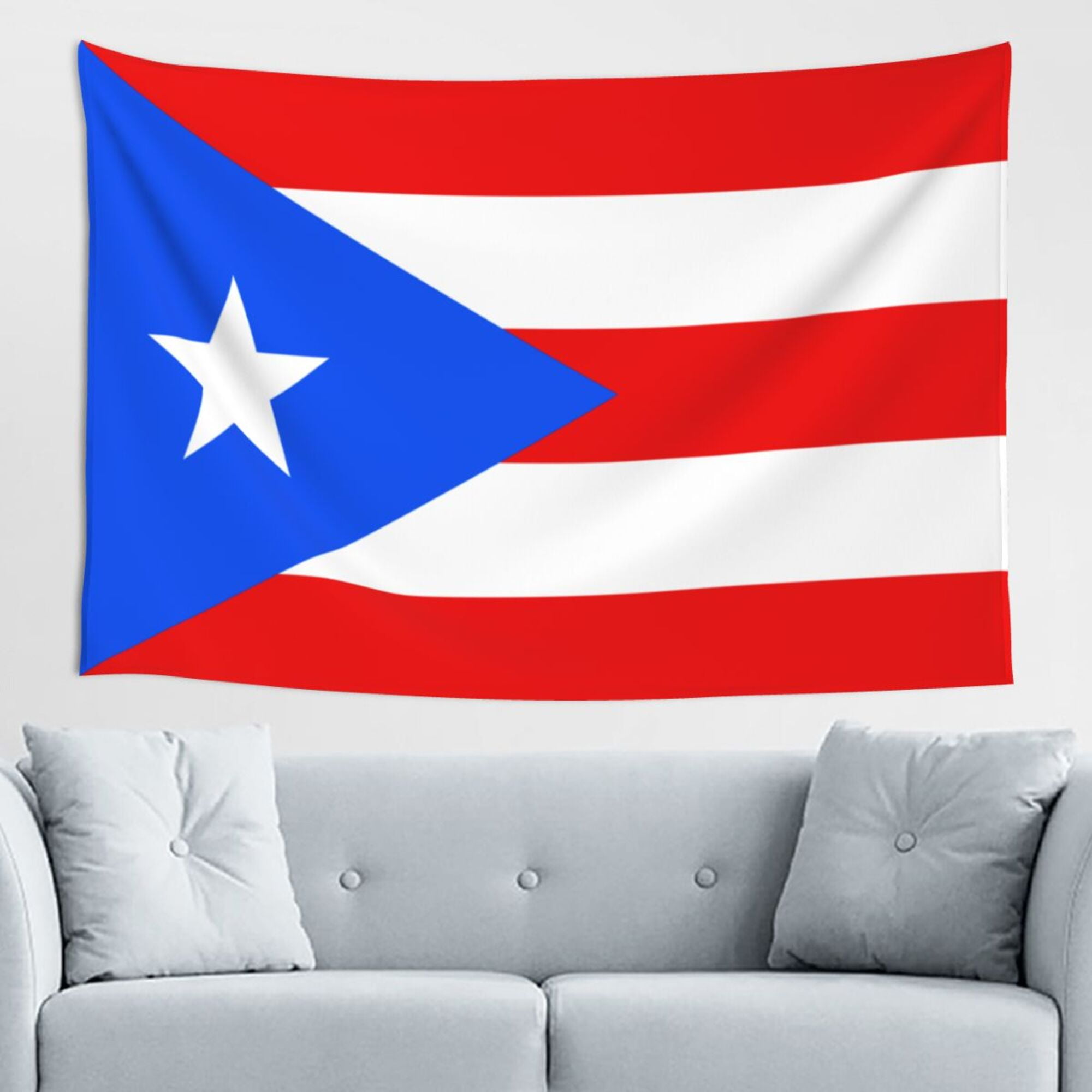 Puerto Rico Flag Tapestry, Caribbean Wall Hanging Tapestries Dorm Room ...