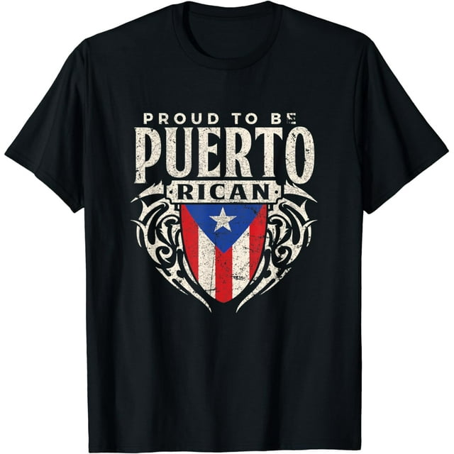 Puerto Rico Flag Tee Proud To Be Puerto Rican Souvenir Men T-Shirt ...