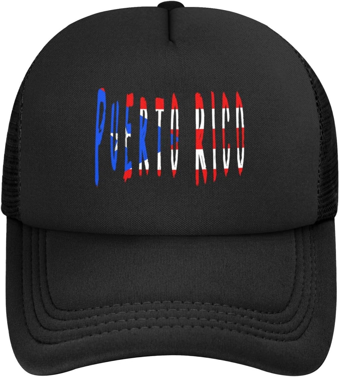 Puerto Rico Flag Trucker Hat High Crown Mesh Back Trucker Hat - Walmart.com