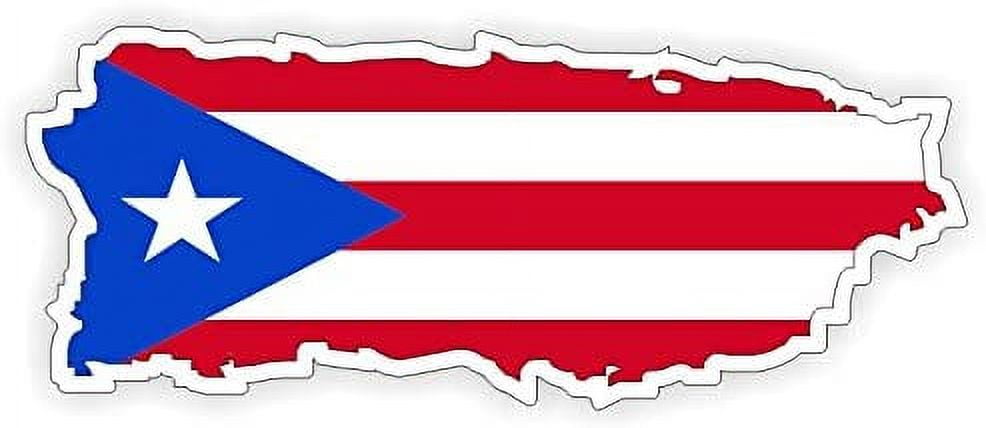 Puerto Rico Flag Vinyl Bumper Sticker | Car Window Decal | Rican Label ...