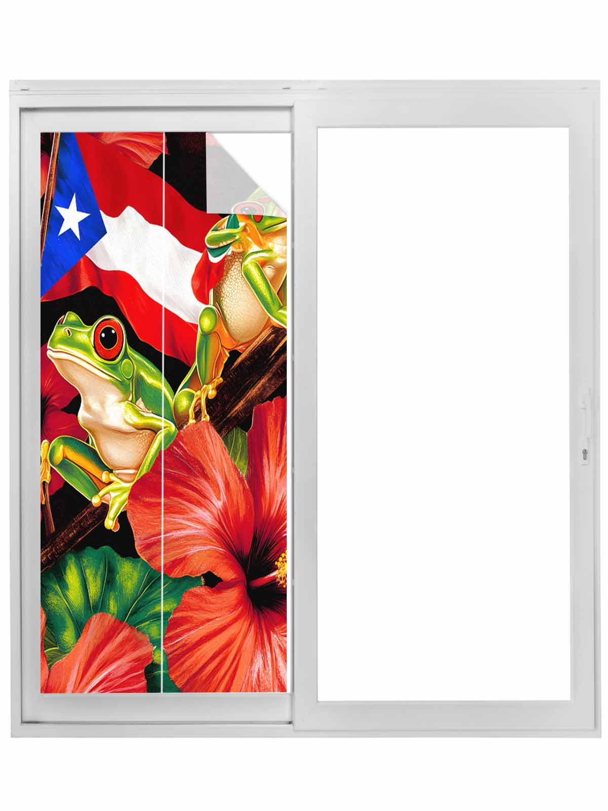 Puerto Rico Flag Window Privacy Film Stained Glass Window Film ...