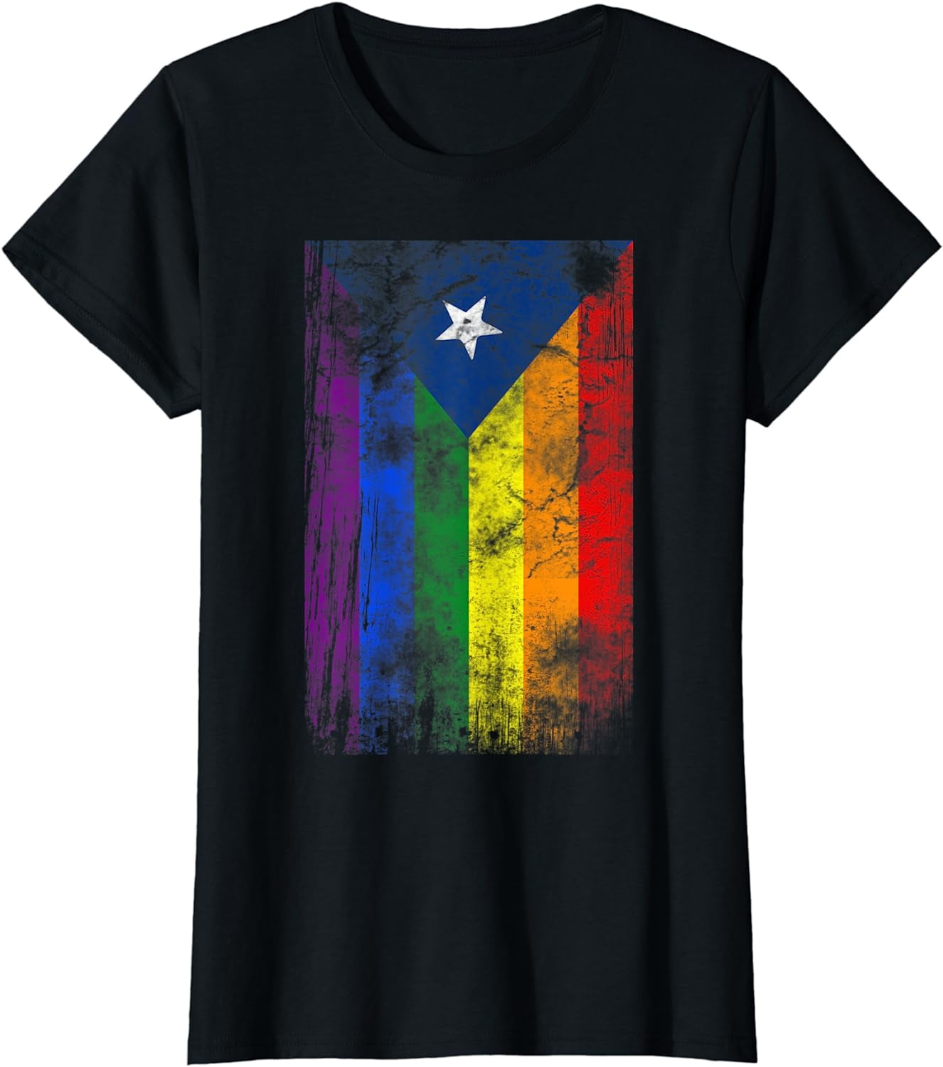 Puerto Rico Gay Flag Shirt Rainbow LGBT Pride Gift Tee - Walmart.com