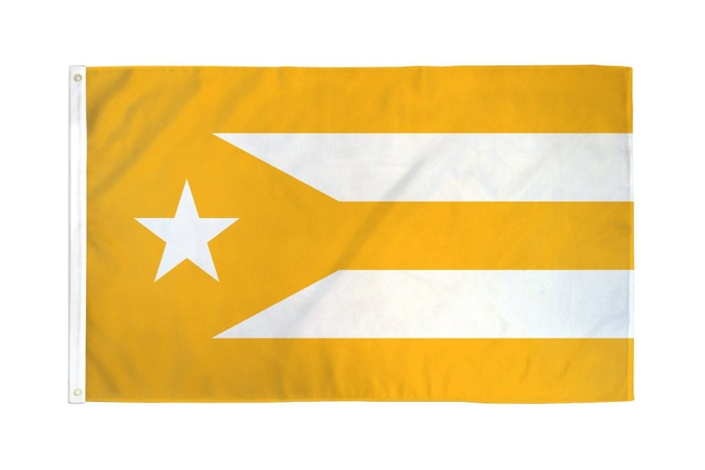Puerto Rico (Gold) Flag 3x5ft Poly - Walmart.com