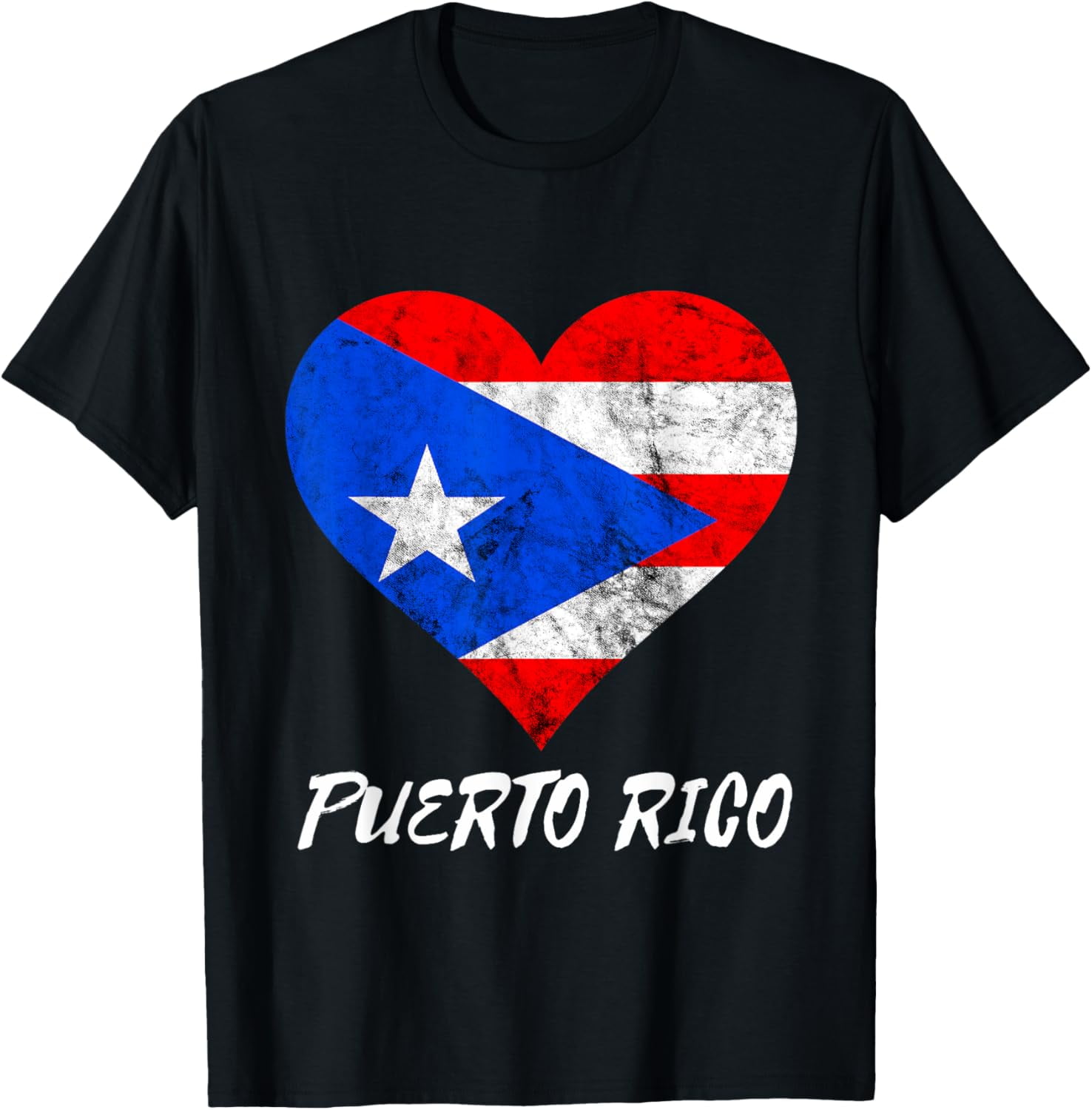 Puerto Rico Heart Puertorro Puerto Rican Flag Boricua Roots T-Shirt ...