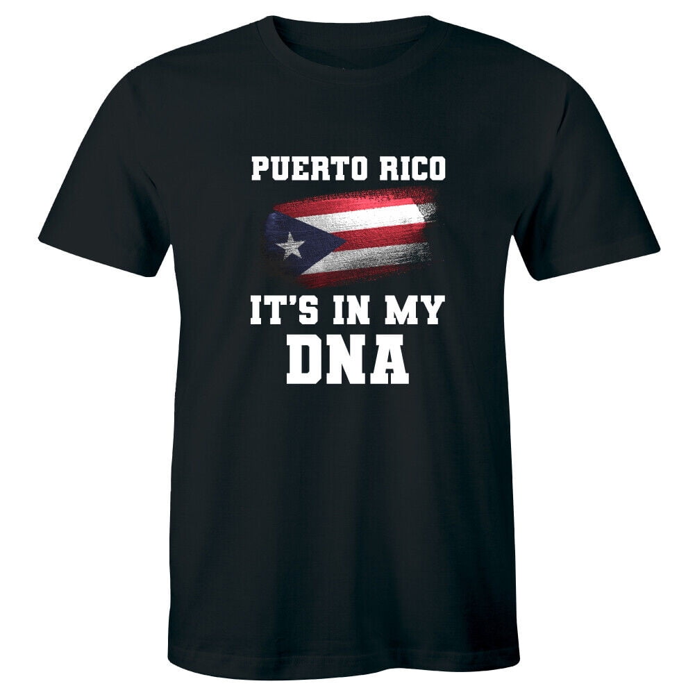 Puerto Rico It's In My DNA with Flag Men's T-Shirt Proud Puerto Rican ...