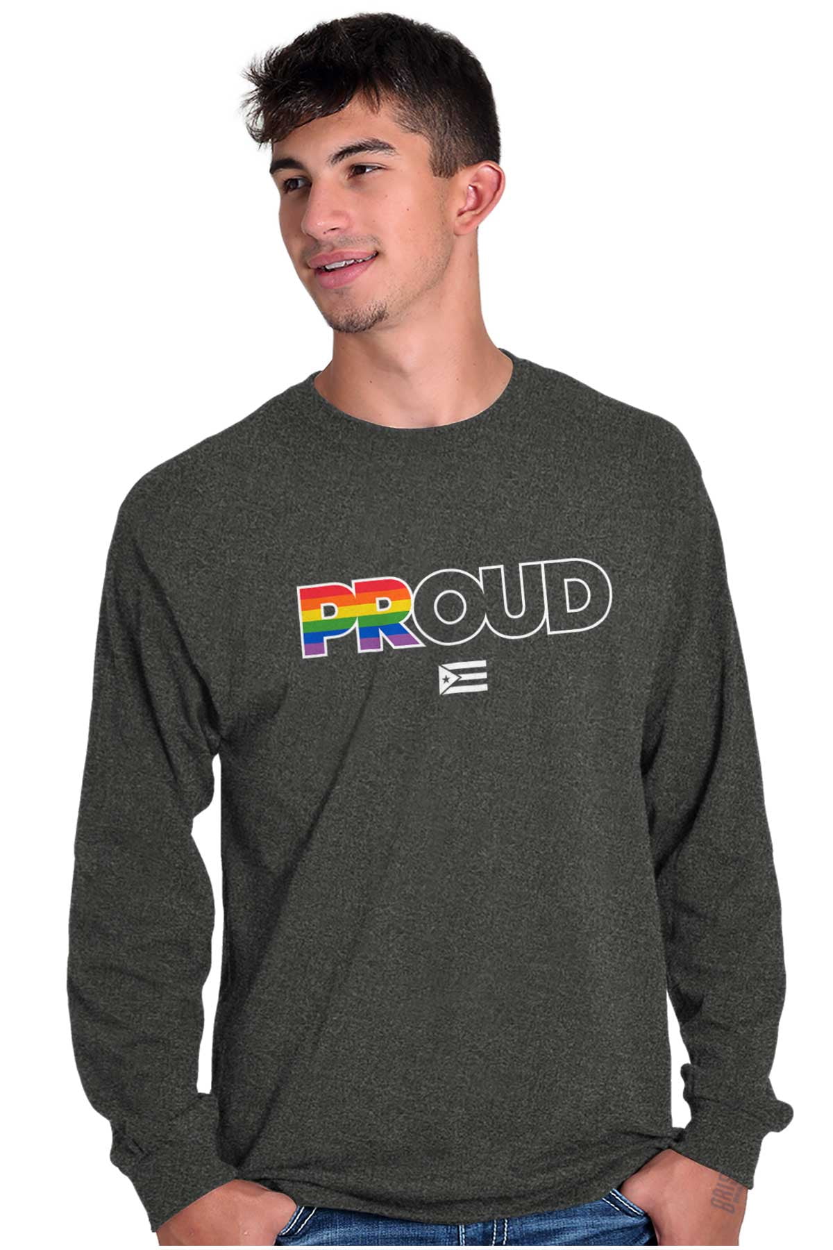 Puerto Rico LGBTQ Gay Pride Flag PR Long Sleeve TShirt Men Women Brisco ...