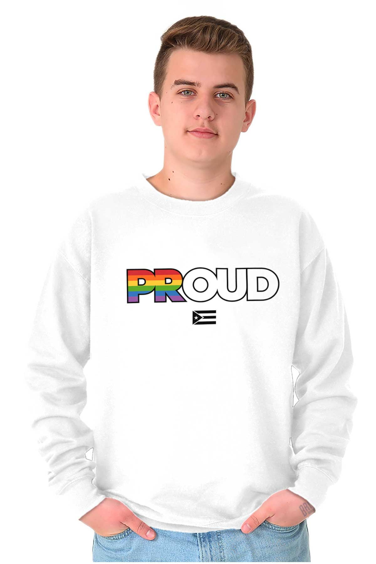 Puerto Rico LGBTQ Gay Pride Flag PR Unisex Plus Size Sweatshirt Brisco ...