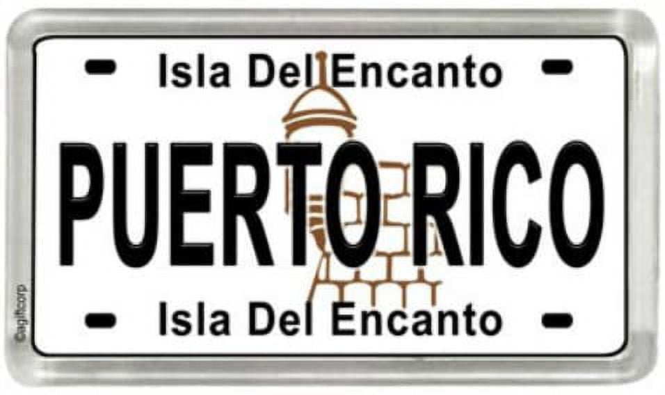 Puerto Rico License Plate Small Fridge Collector's Acrylic Souvenir ...