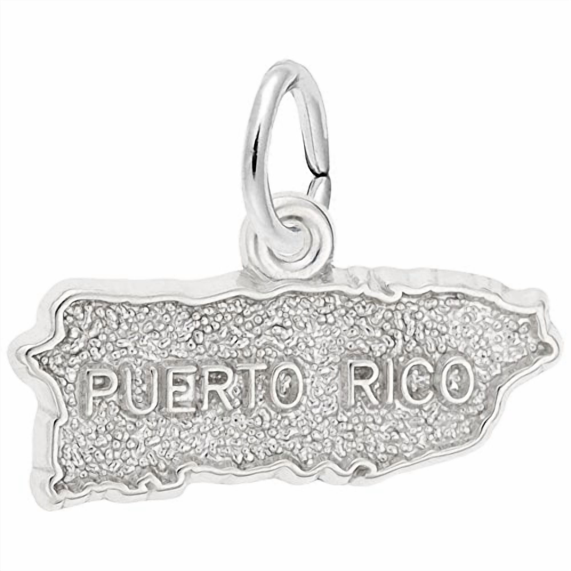 Puerto Rico Map Charm, Charms for Bracelets and Necklaces - Walmart.com