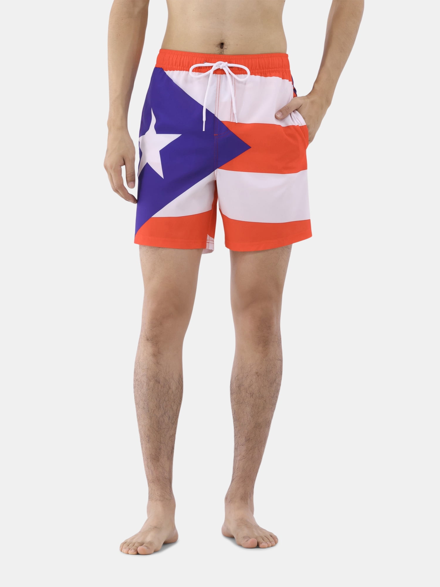 Puerto Rico Men's and Men's Big & Tall Graphic Swim Shorts, Sizes S-3XL ...