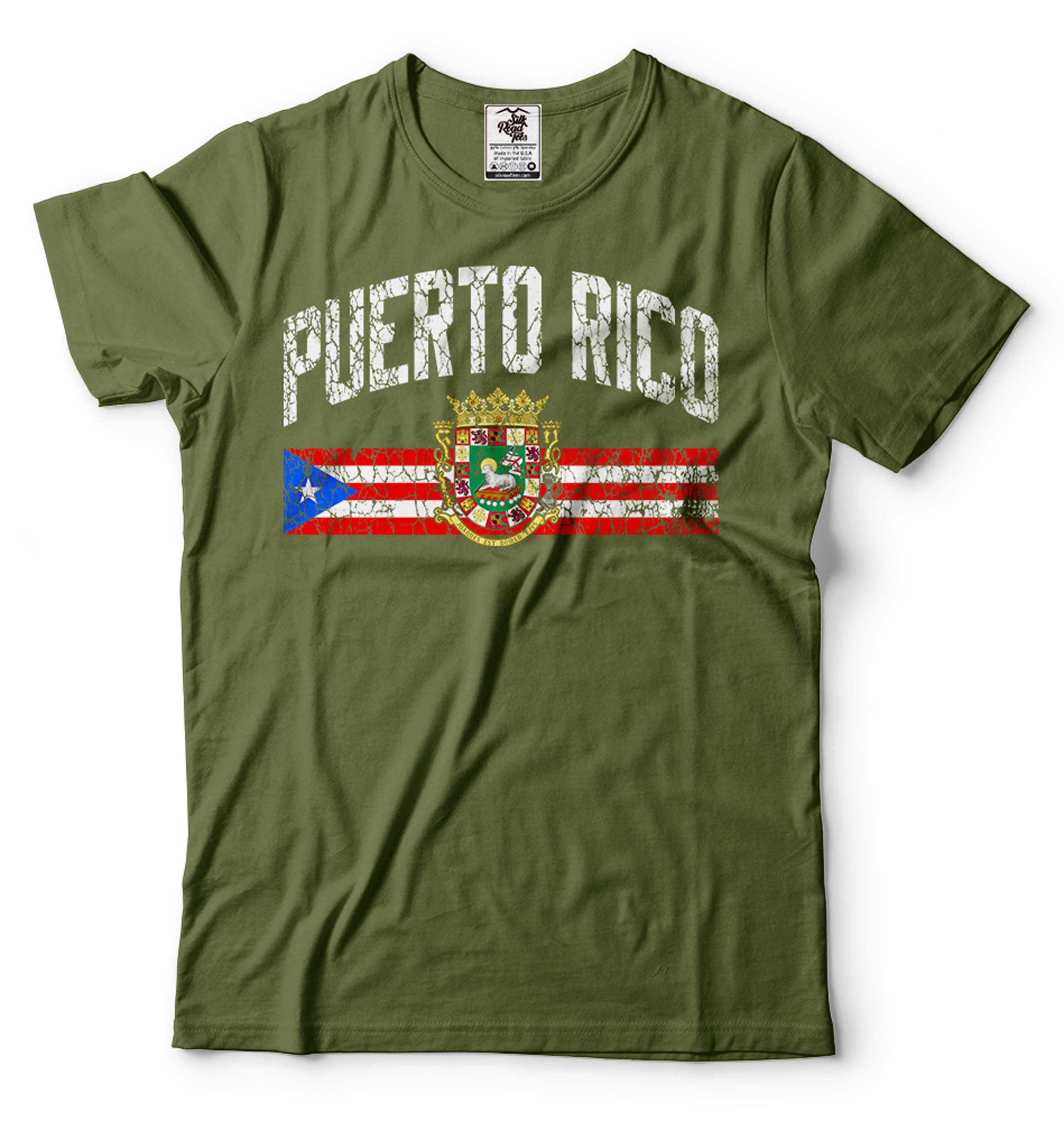 Puerto Rico National Flag Logo Shirt Puerto Rico Patriotic Shirt Puerto ...