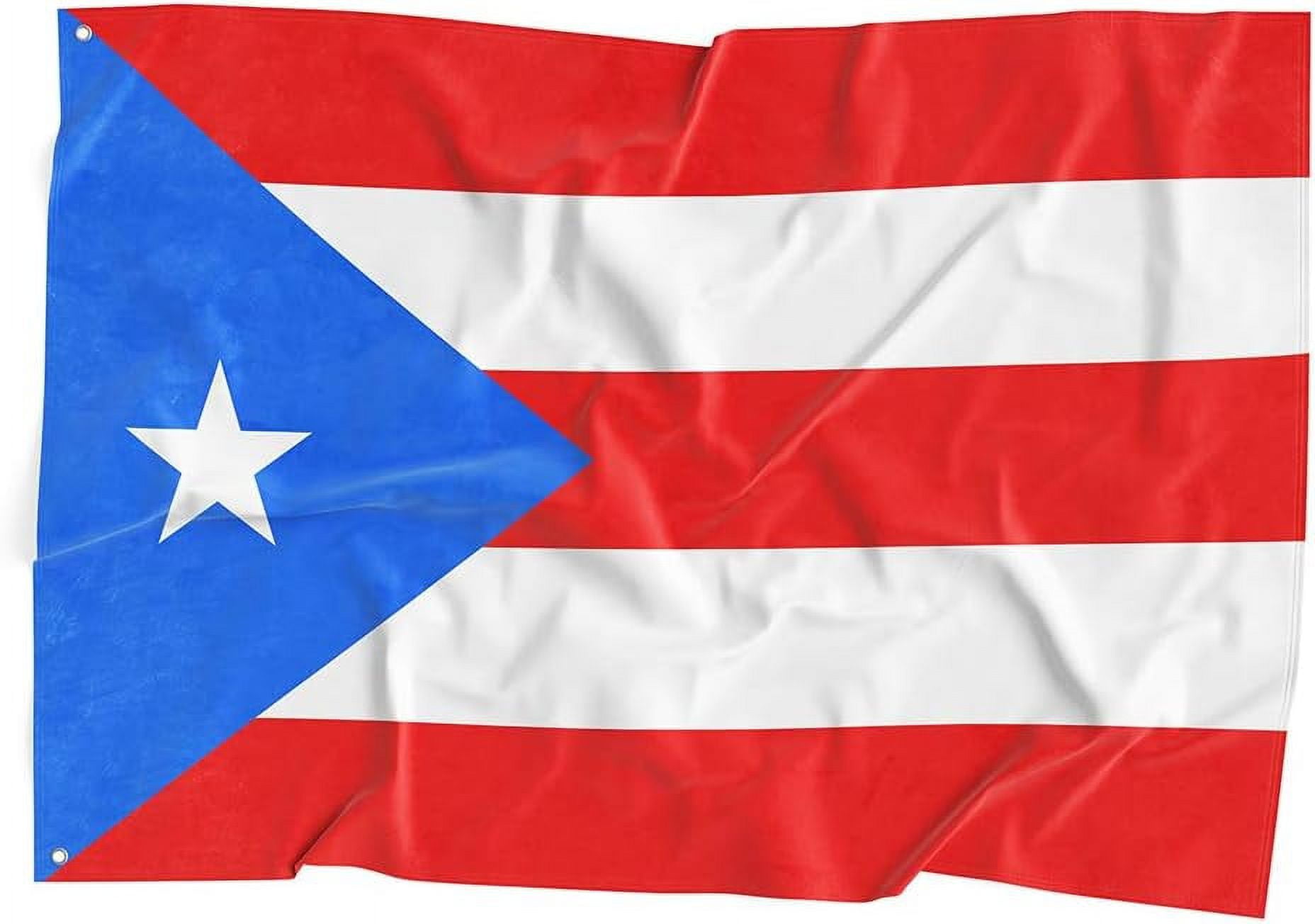 Puerto Rico National Flag Polyester Fiber 3x5 Feet Flag, Bright Colors ...