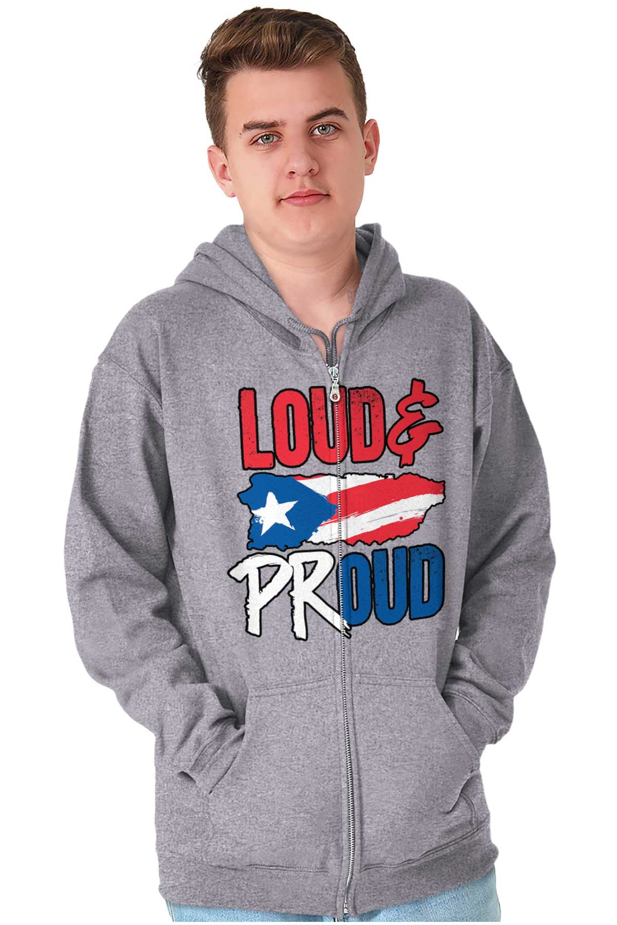 Puerto Rico Nuyorican Proud Borinquen Zip Up Hoodie Men's Women's ...