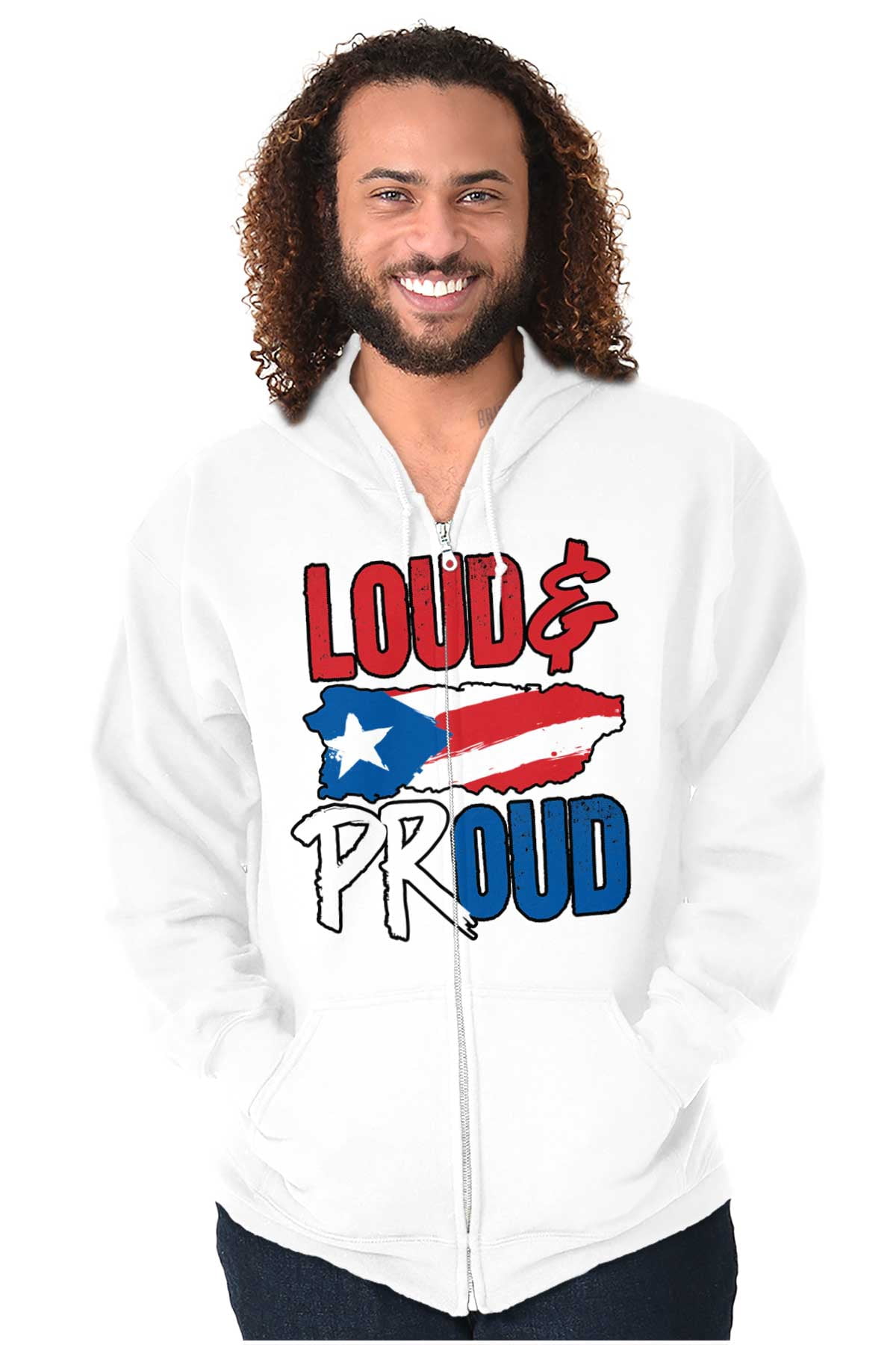 Puerto Rico Nuyorican Proud Borinquen Zip Up Hoodie Men's Women's ...