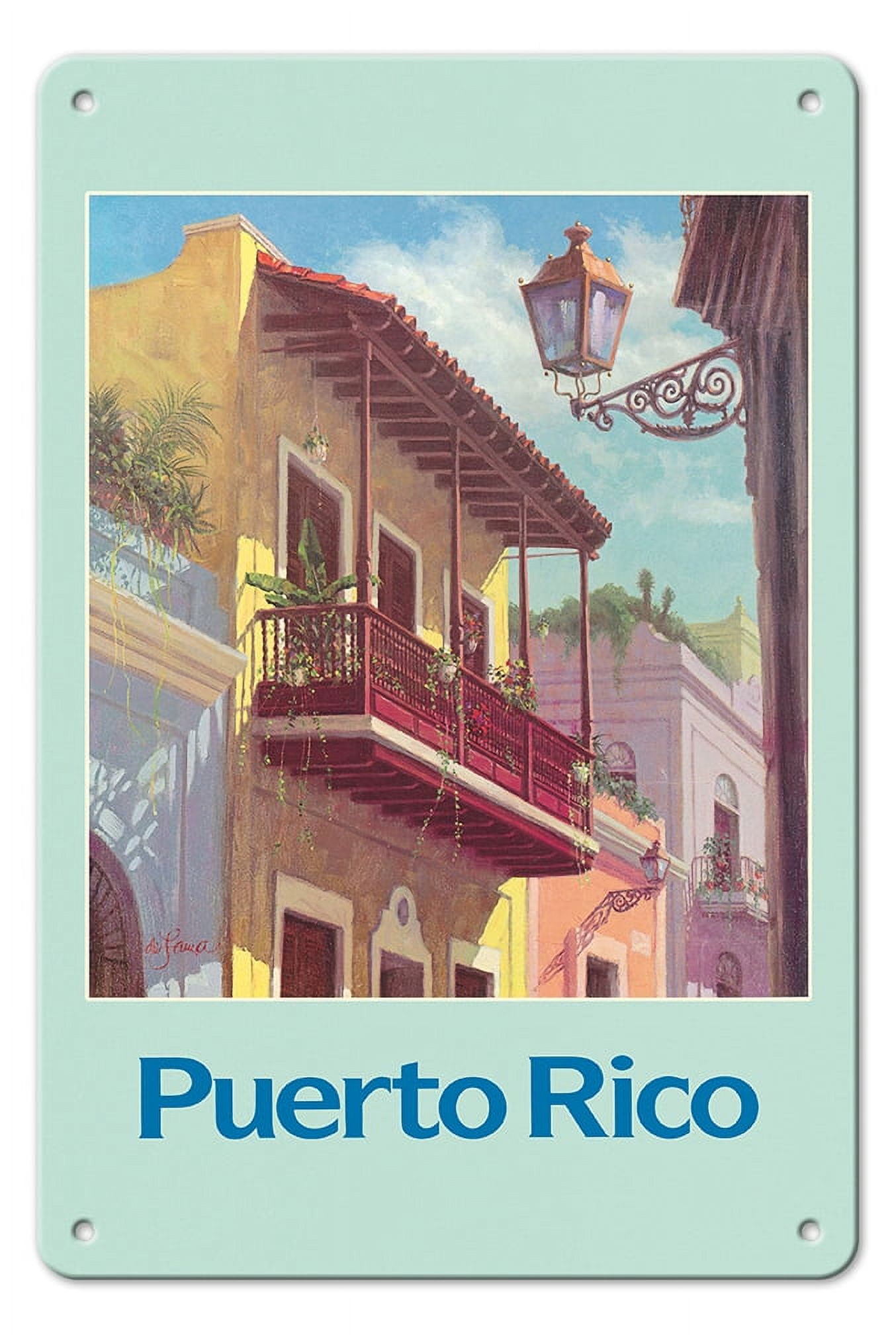 Puerto Rico - Old San Juan - Vintage Travel Poster by De Lawa c.1970s ...