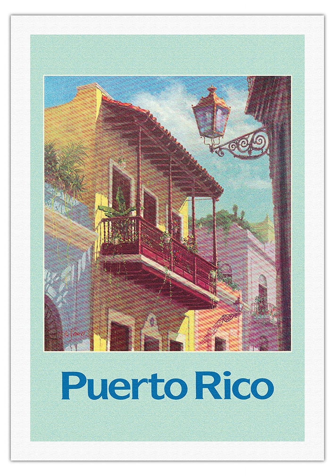 Puerto Rico - Old San Juan - Vintage Travel Poster by De Lawa c.1970s ...