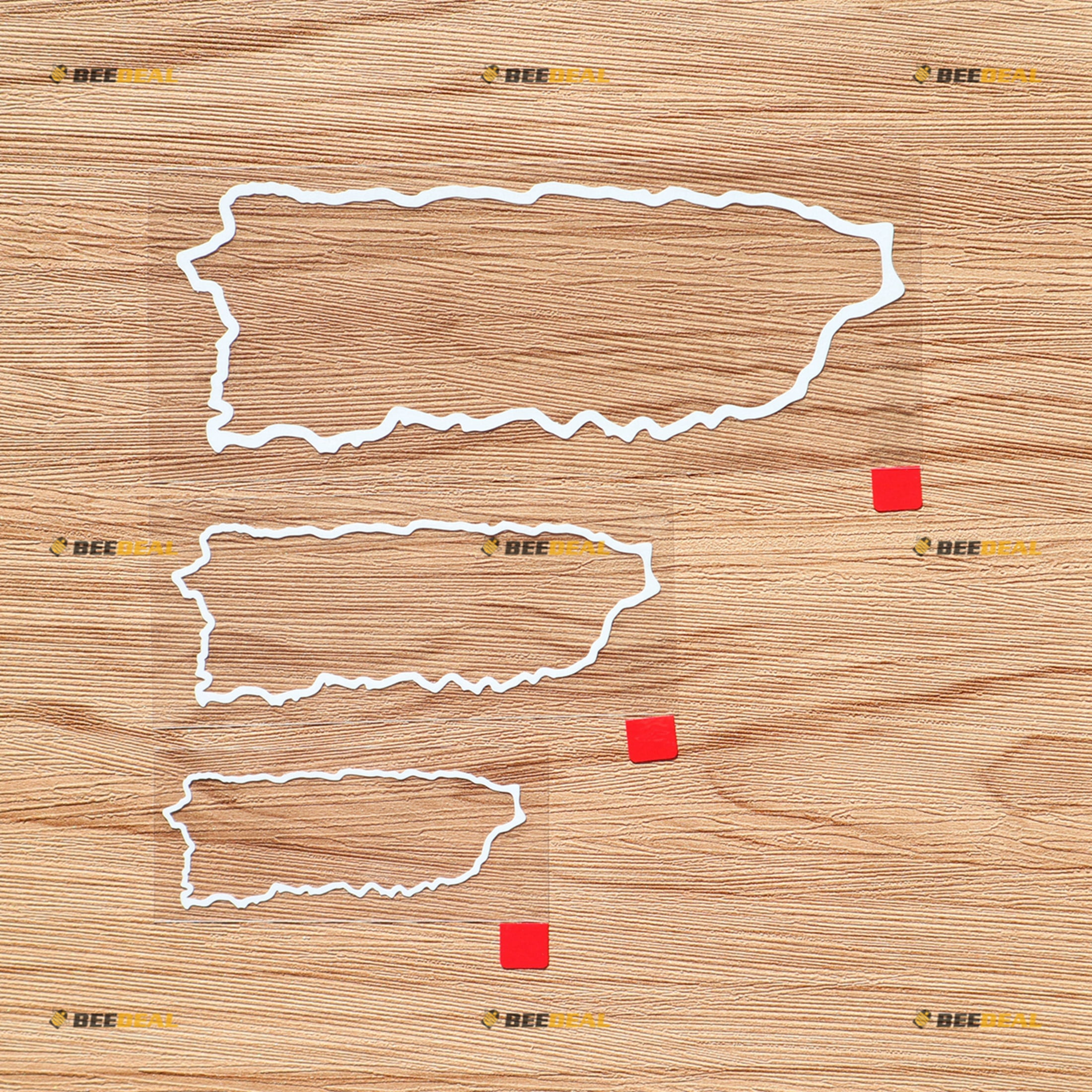 Puerto Rico Outline Puerto Rican Map PR Vinyl Decal Sticker - 3 Pack ...