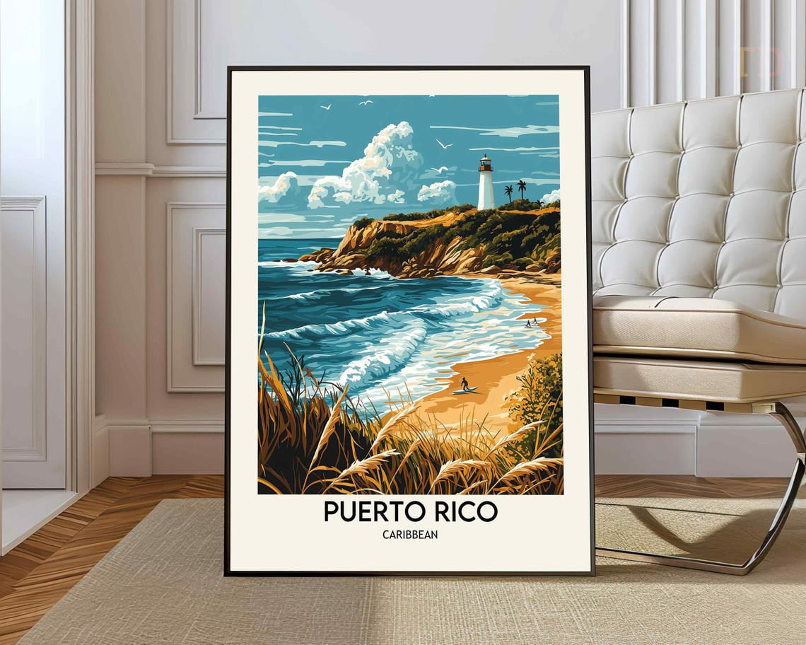 Puerto Rico Poster, Puerto Rico Travel Print, North Americanorth ...