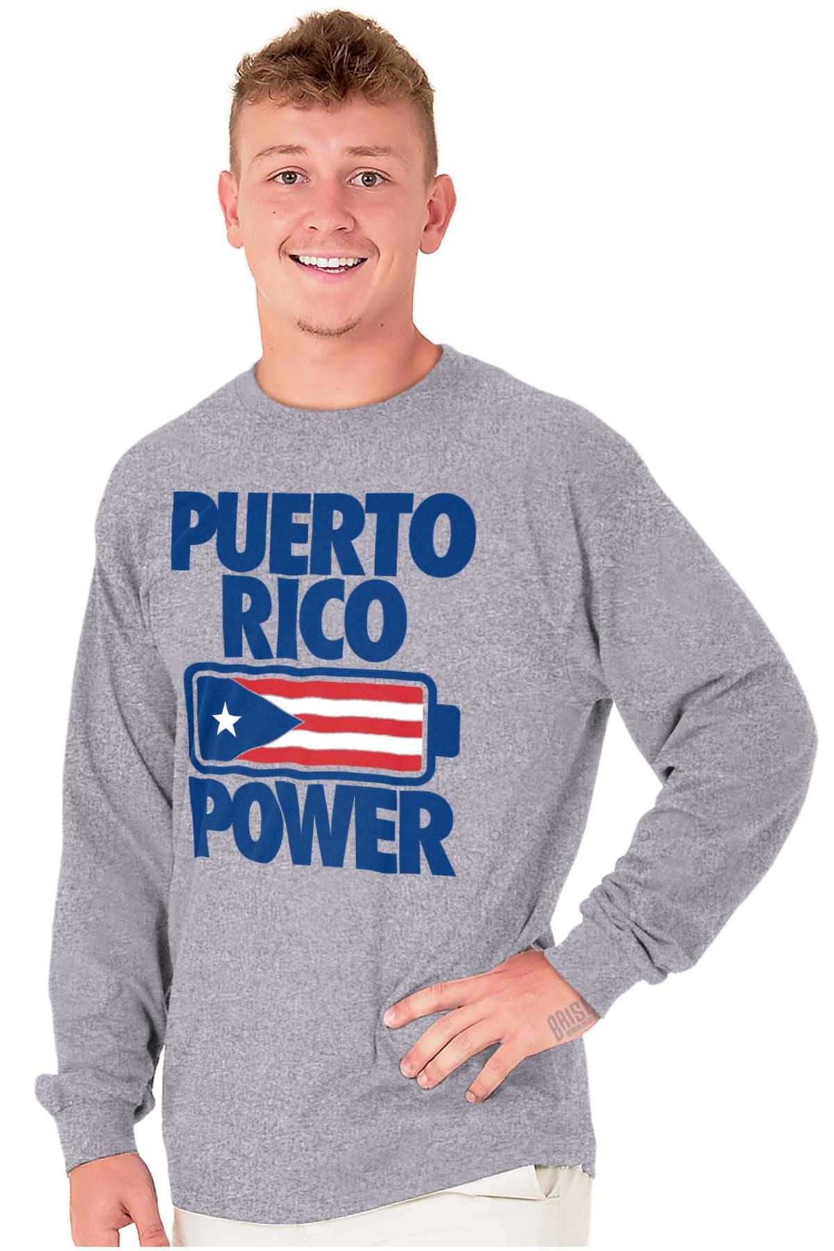 Puerto Rico Power Pr Flag Pride Long Sleeve Tshirt Men Women Brisco