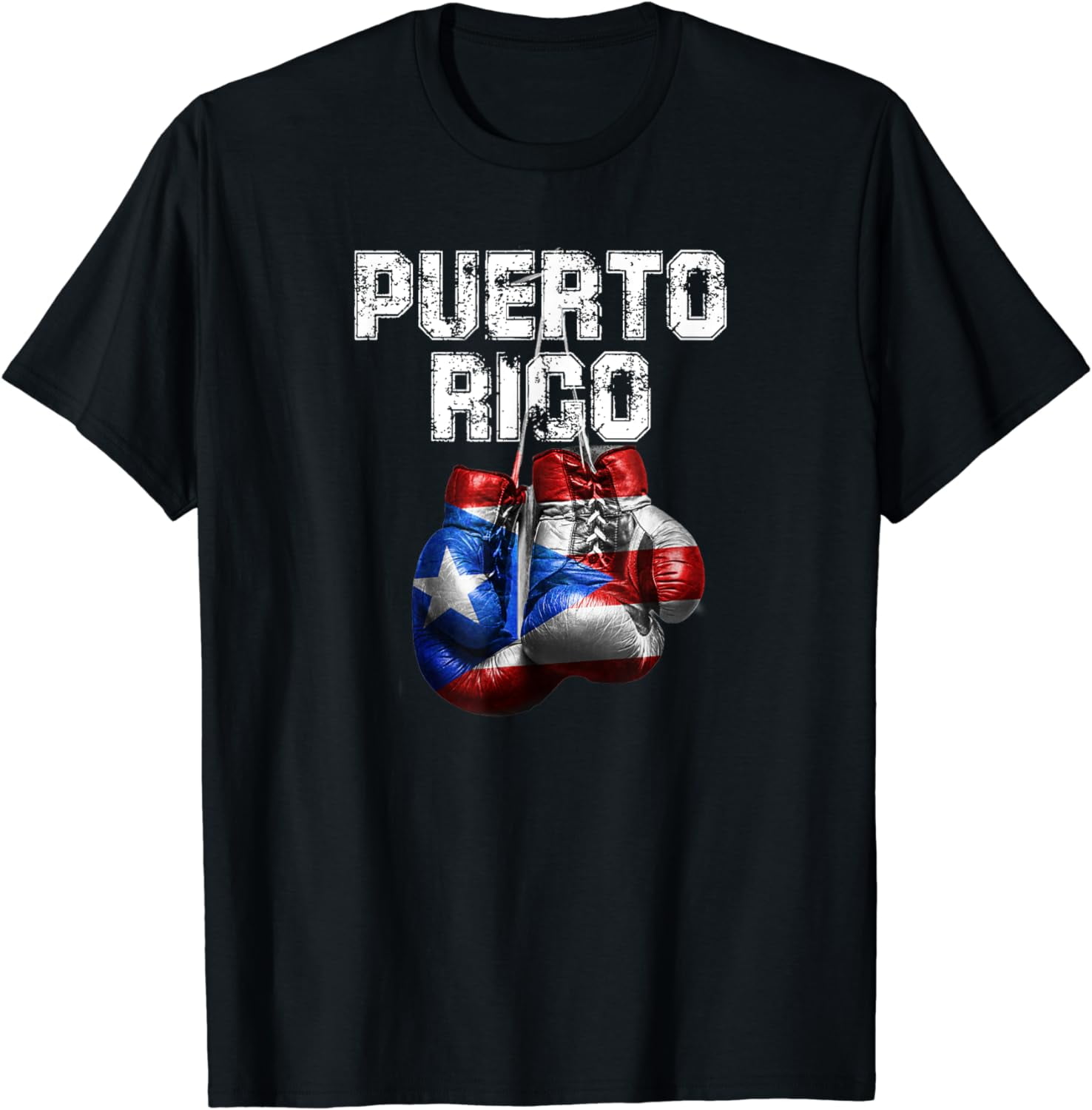 Puerto Rico Pride - Vintage Boxing Gloves T-Shirt - Walmart.com