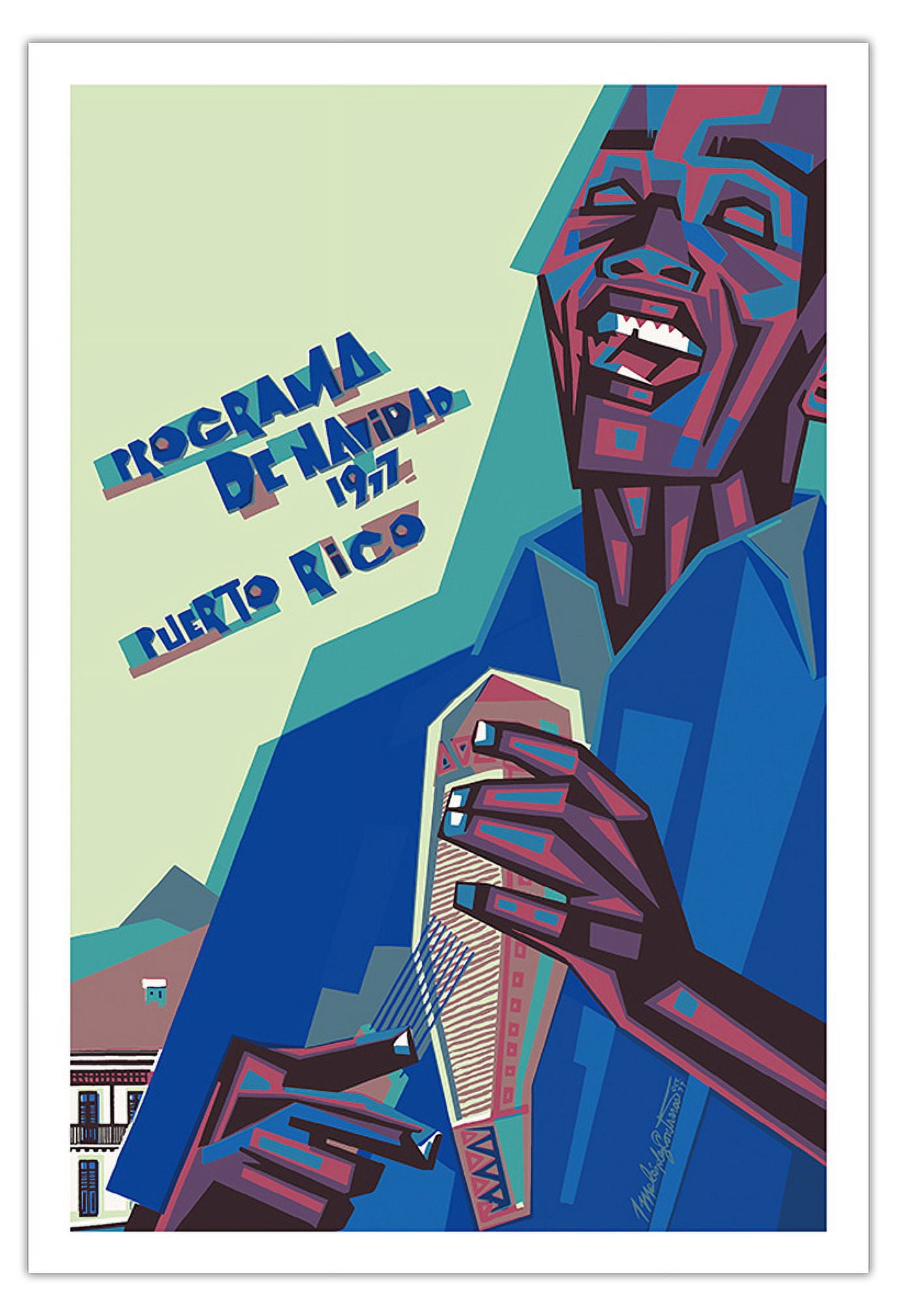 Puerto Rico - Programa de Navidad (Christmas Program) - Vintage Theater Poster by José Meléndez ...