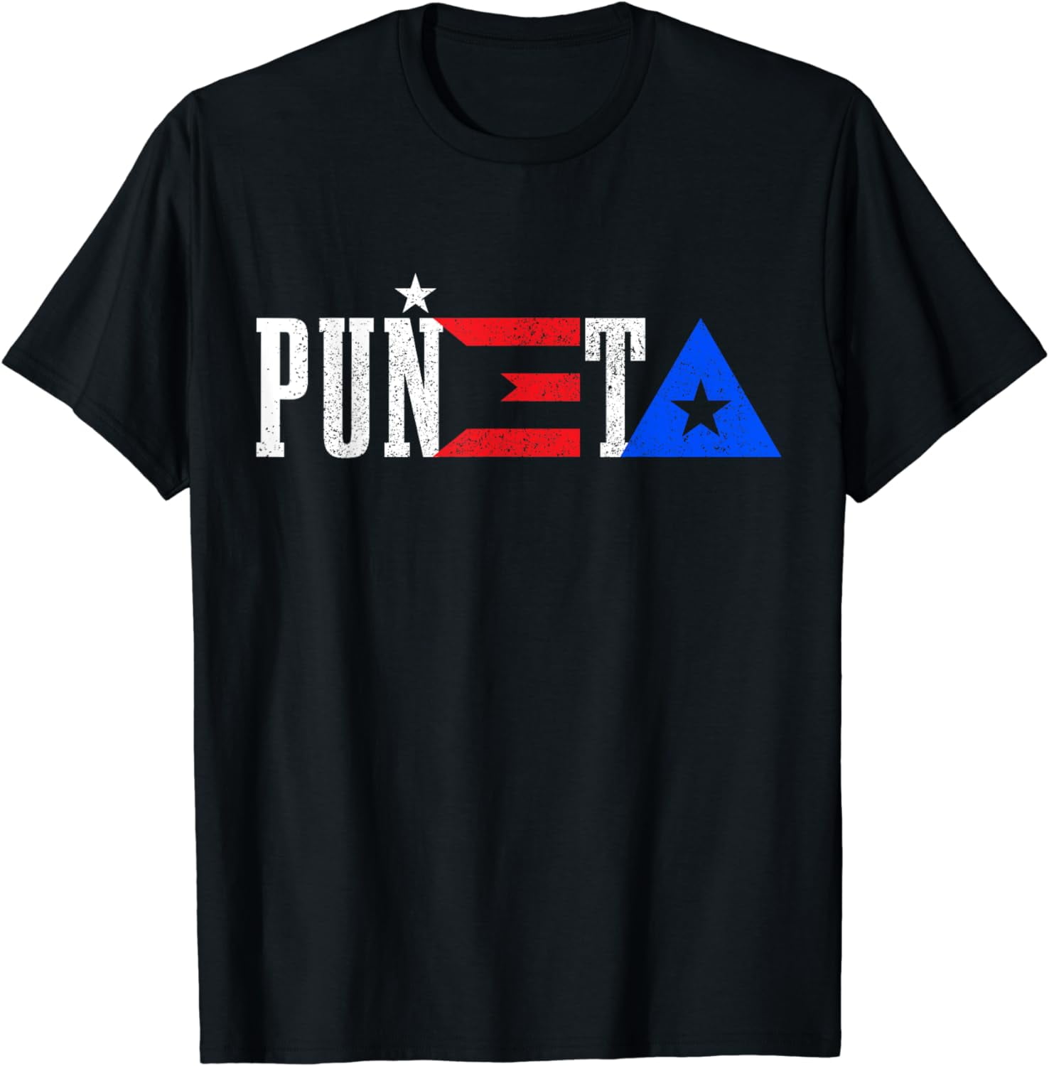 Puerto Rico Puñeta Funny Vintage Puerto Rican Flag Pride T-Shirt ...