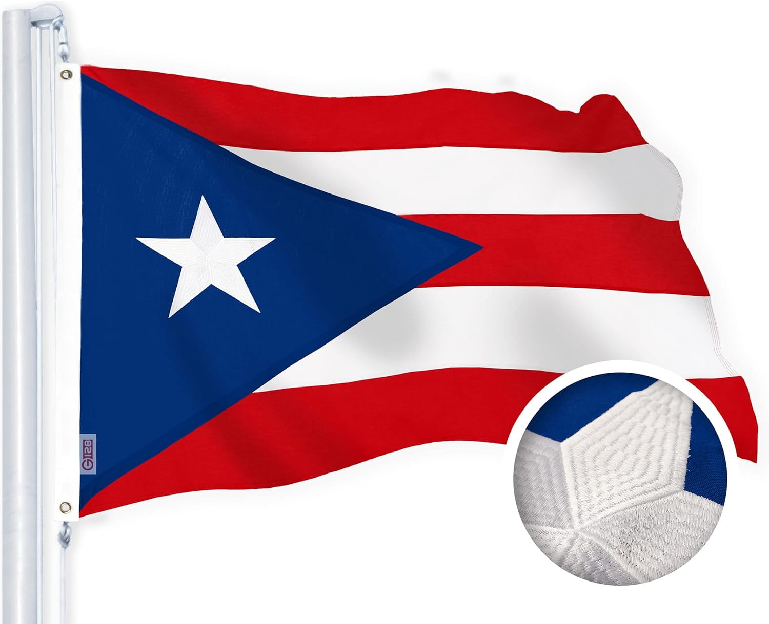Puerto Rico Puerto Rican Flag | 4x6 Ft | ToughWeave Series Embroidered ...