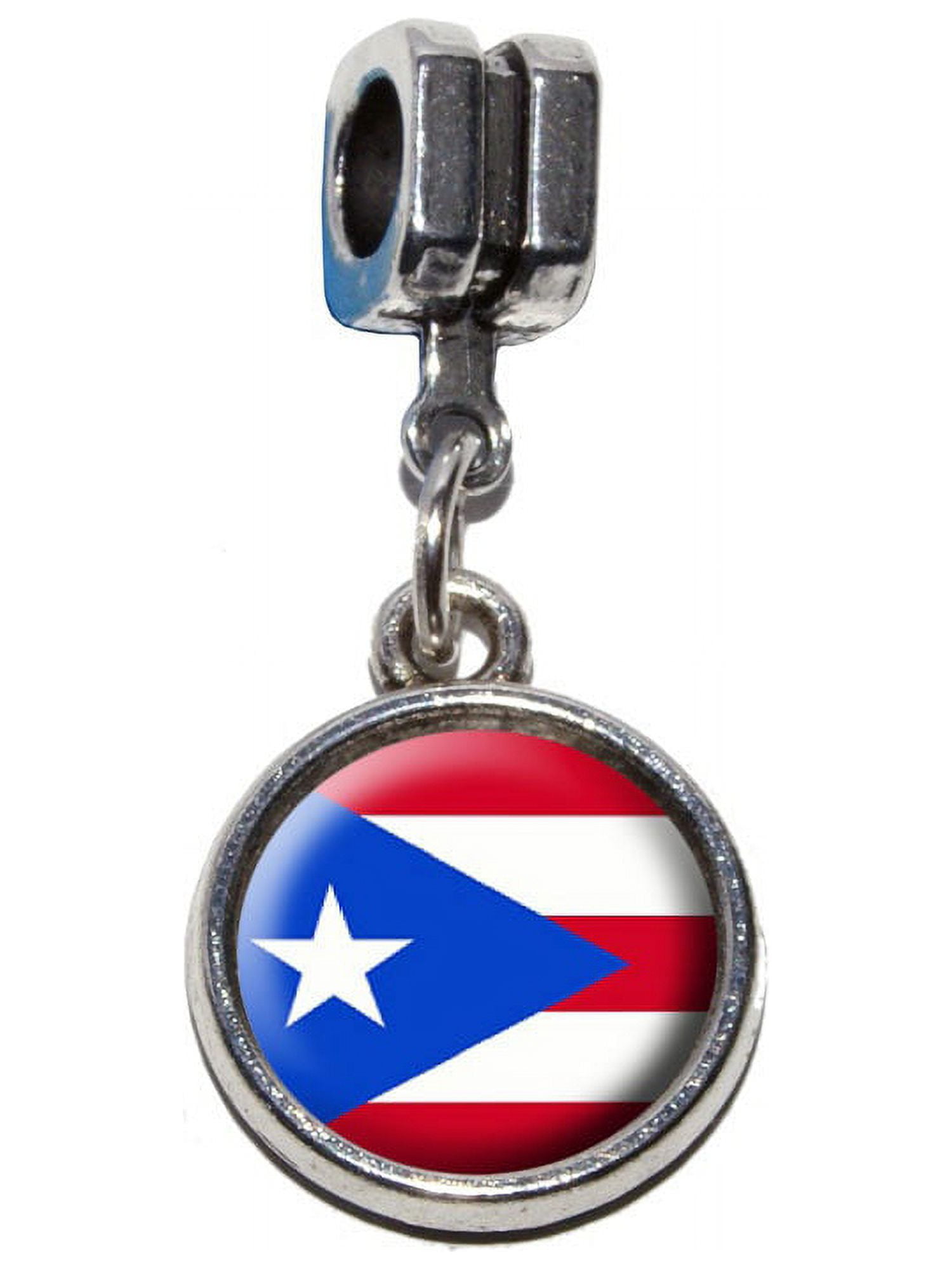 Puerto Rico Puerto Rican Flag European Style Bracelet Charm - Walmart.com