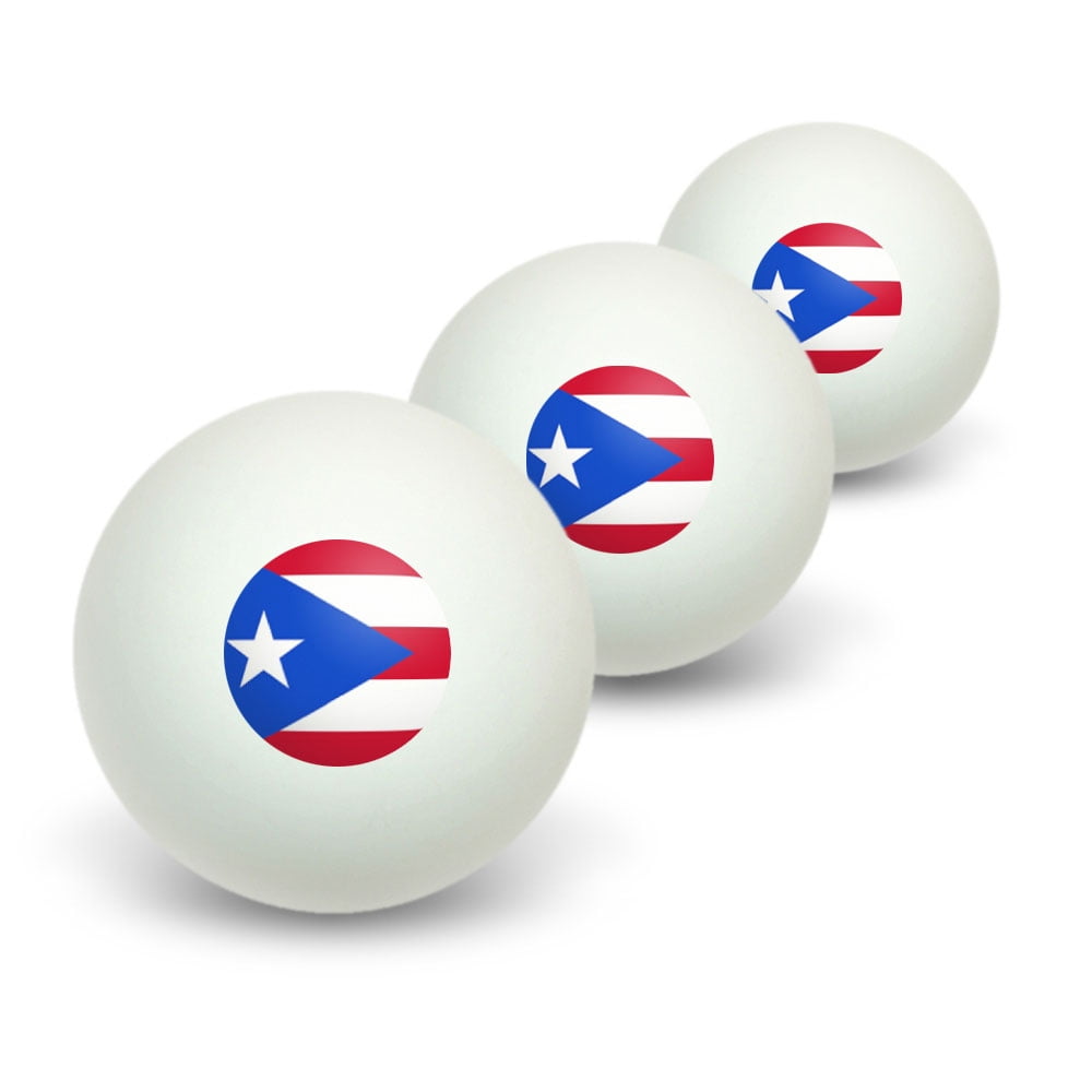 Puerto Rico Puerto Rican Flag Novelty Table Tennis Ping Pong Ball 3 ...