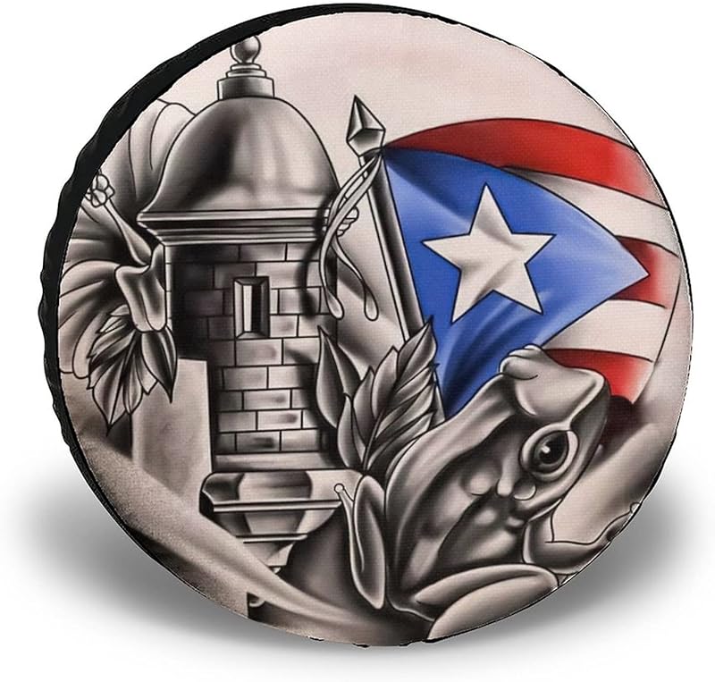 Puerto Rico Puerto Rican Flag Spare Tire Cover Wheel Protectors Water ...