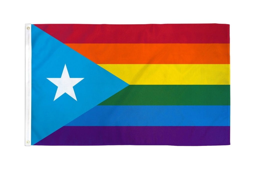 Puerto Rico (Rainbow) Flag 3x5ft Poly - Walmart.com