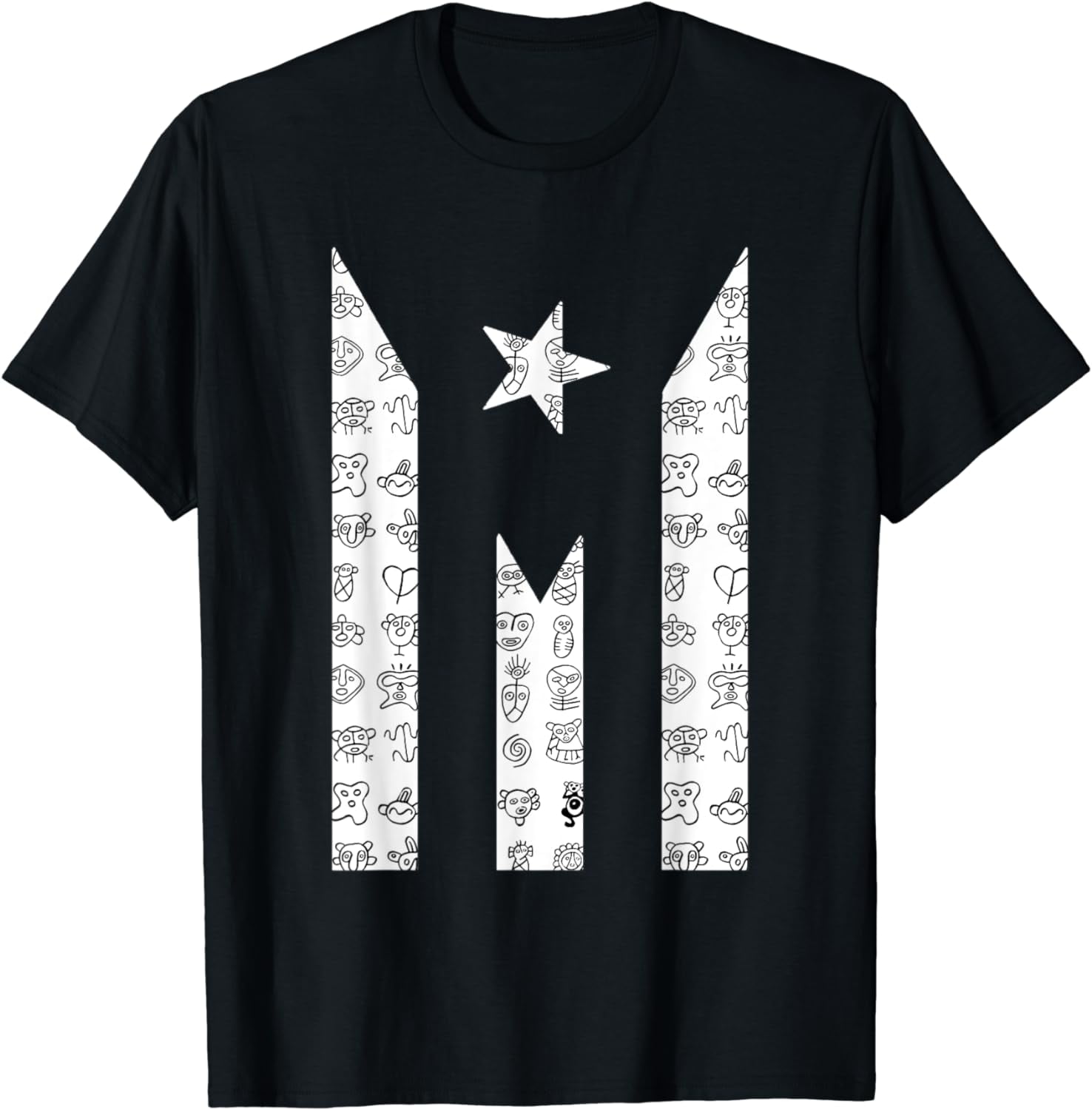 Puerto Rico Resiste Flag Gift with Taino Art Symbols Clean T-Shirt ...