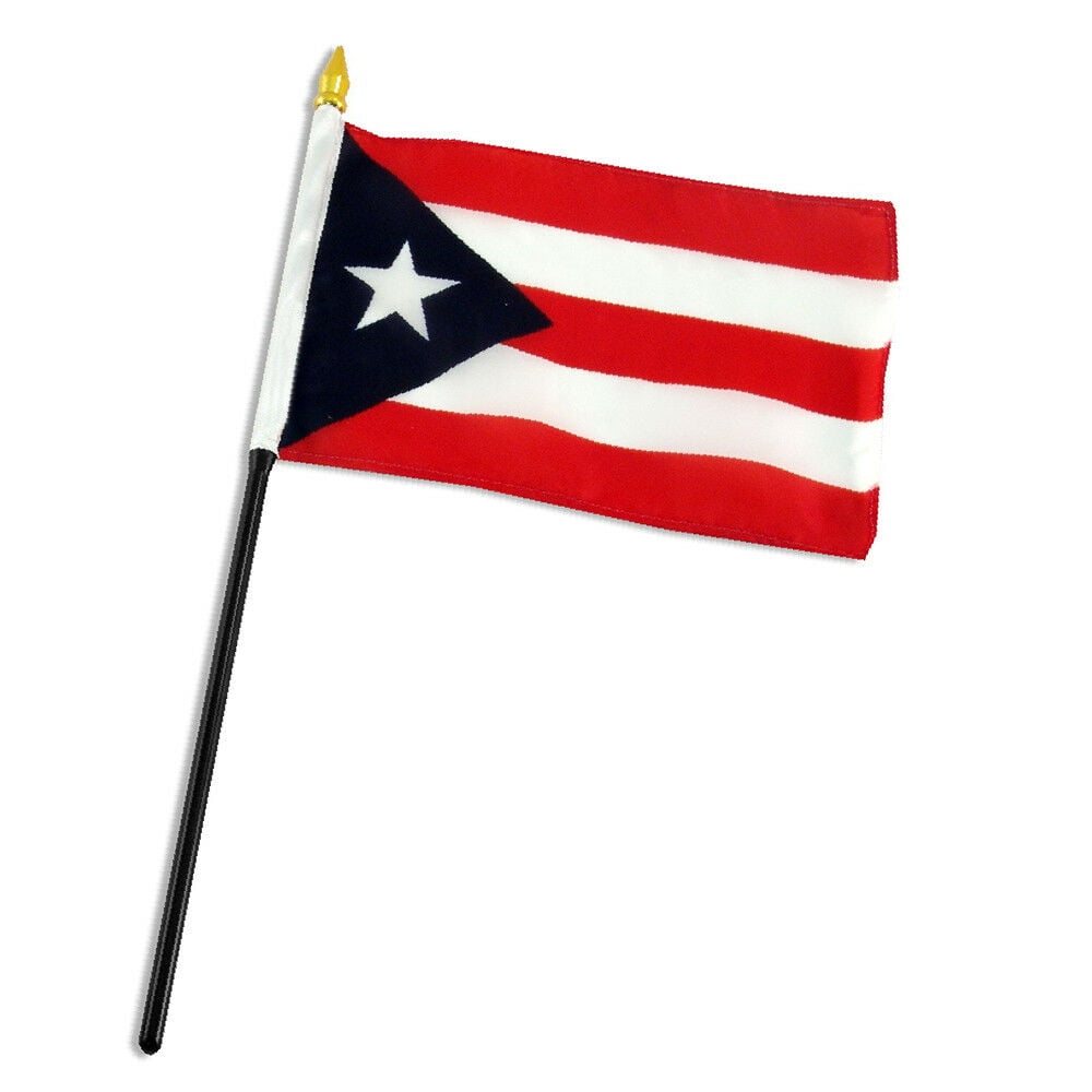 Puerto Rico Rican 4"x6" Flag Desk Table Stick - Walmart.com