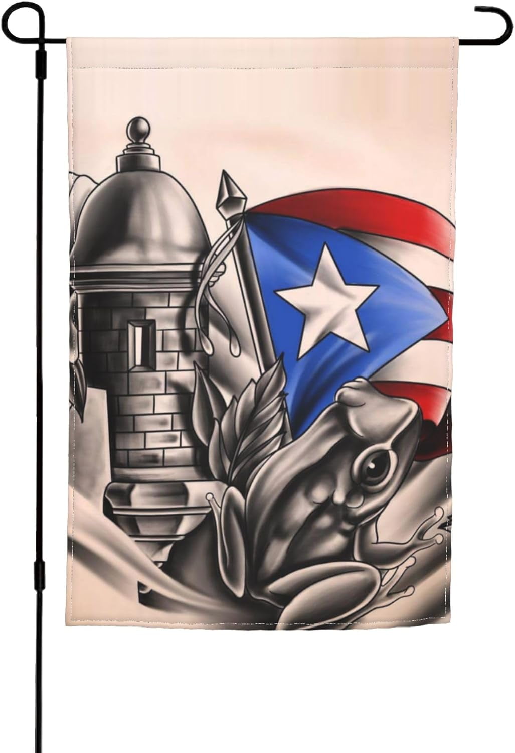 Puerto Rico Rican Flag Frog Garden Flag Decorations for Home Outdoor ...