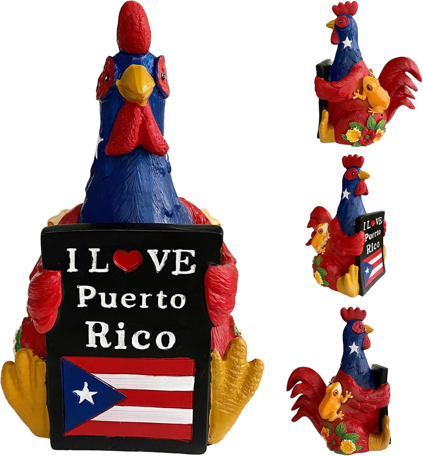 Puerto Rico Rooster Coqui Music Box Figurine, Handmade Boricua Decor ...
