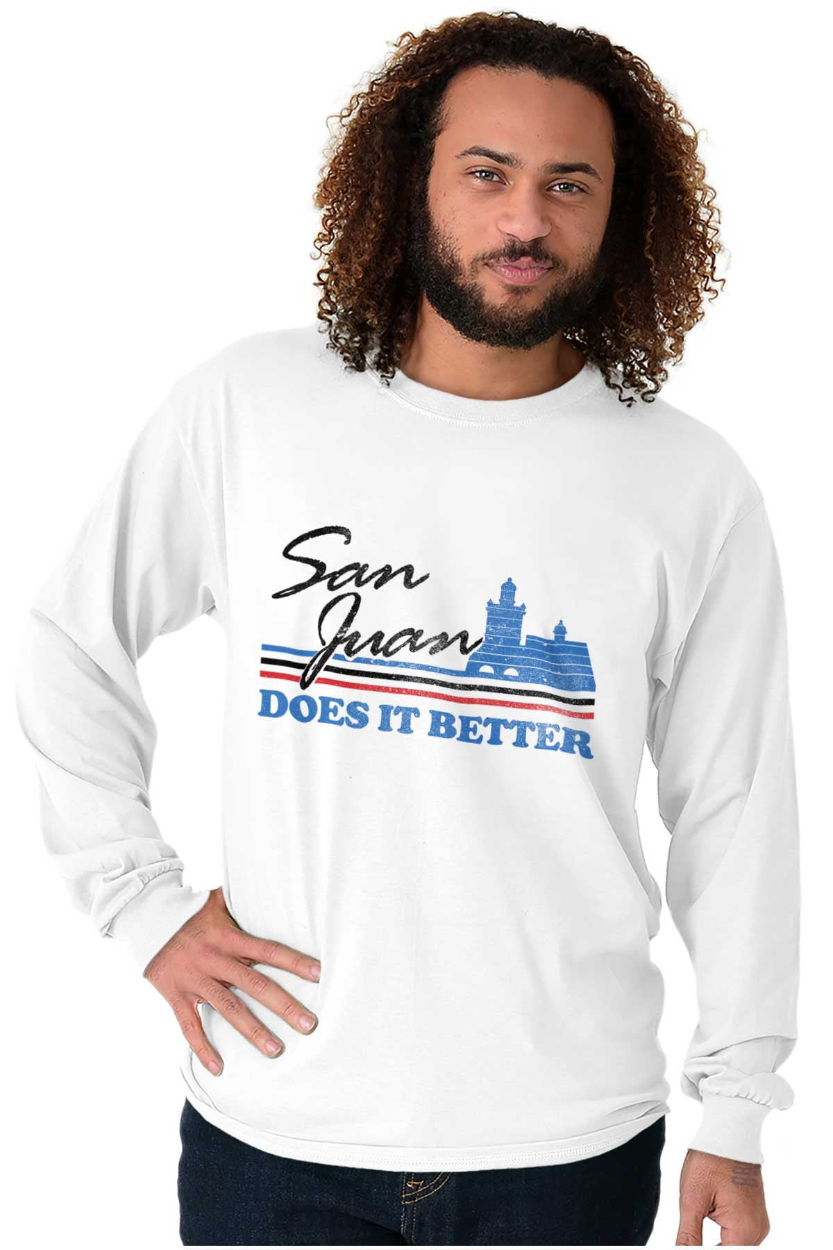 Puerto Rico San Juan Boricua Pride Long Sleeve Tshirt Men Women Brisco