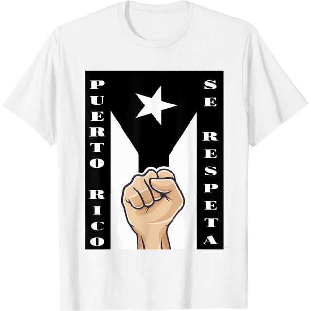 Puerto Rico Se Respeta Puerto Rico Black Flag Resistencia T-Shirt - Walmart.com