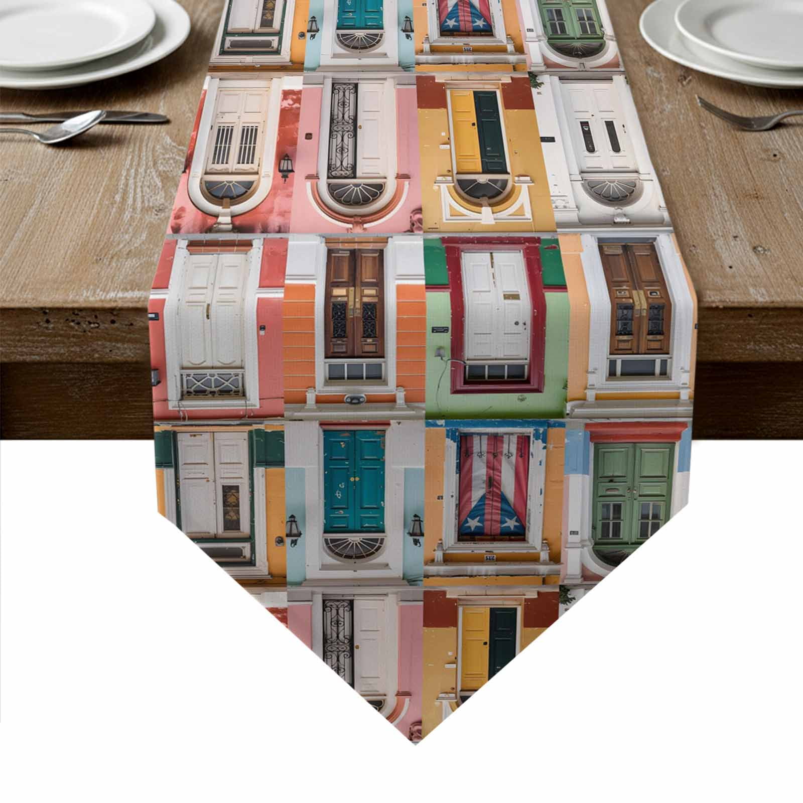 Puerto Rico Table Runner Linen Burlap Table Runner 120 Inches Long ...