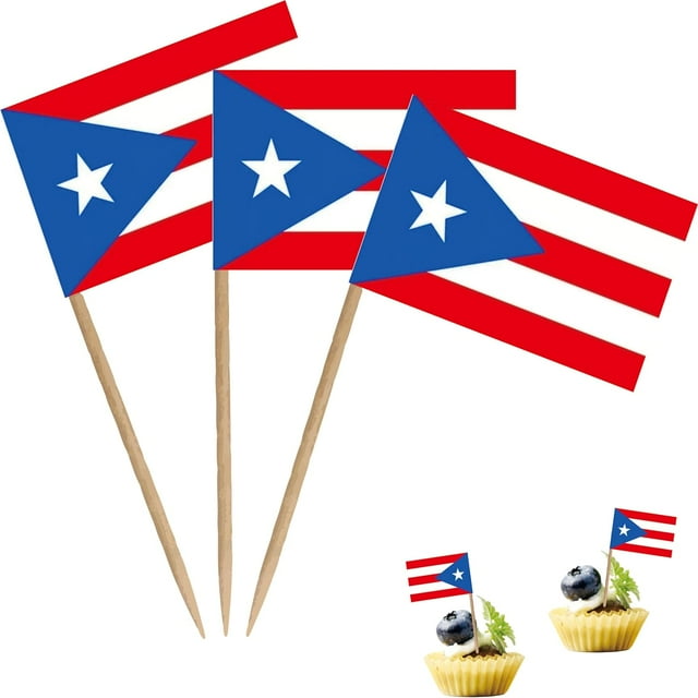Puerto Rico Toothpick Flag Puerto Rican National Small Mini Cocktail ...