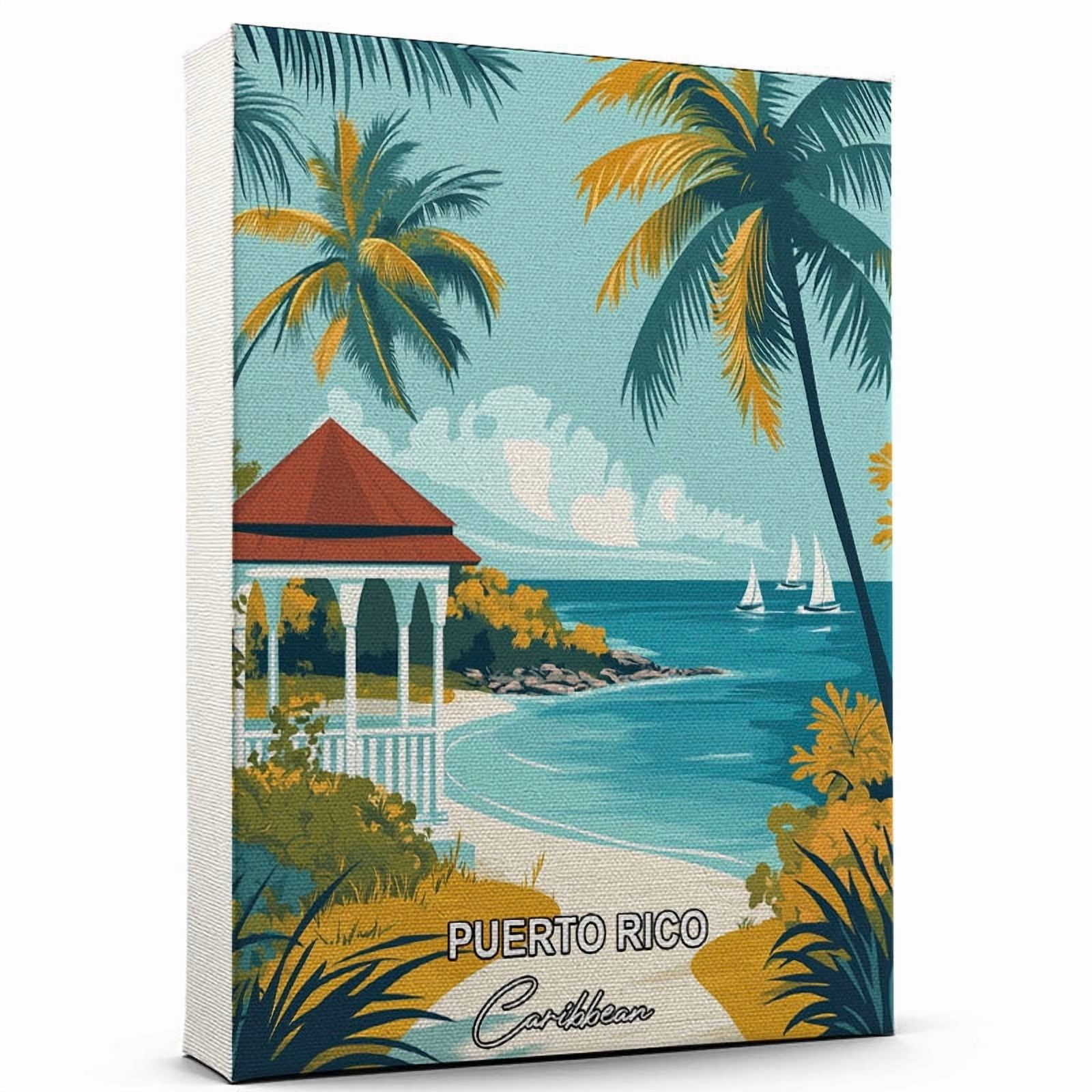 Puerto Rico Travel Canvas Wall Art – Caribbean Canvas – Travel-Inspired ...