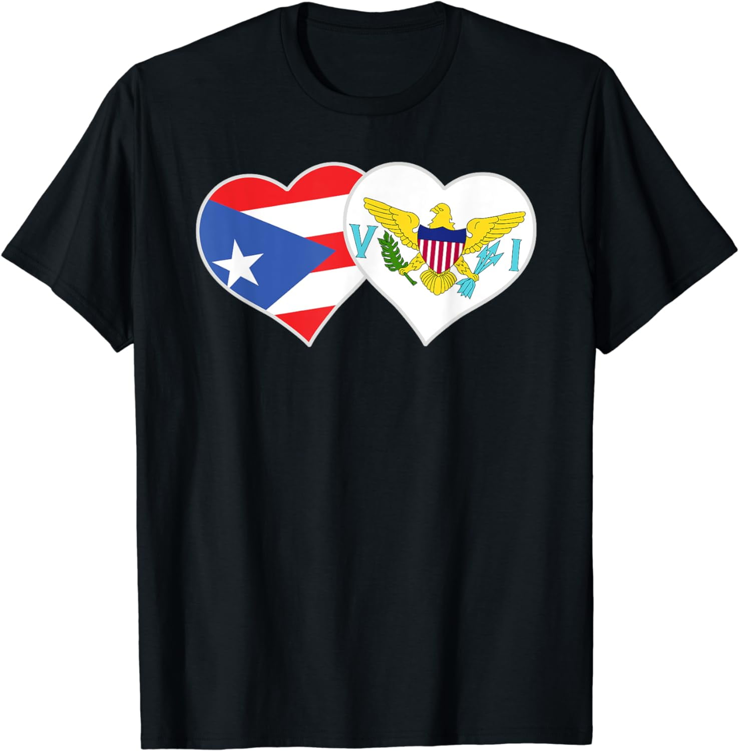 Puerto Rico Virgin Islands Flag Puerto Rican Virgin Islander T-Shirt ...