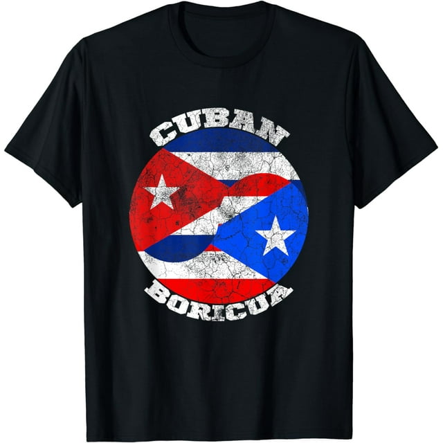 Puerto Rico and Cuba flag, Half boricua Half cuban T-Shirt - Walmart.com