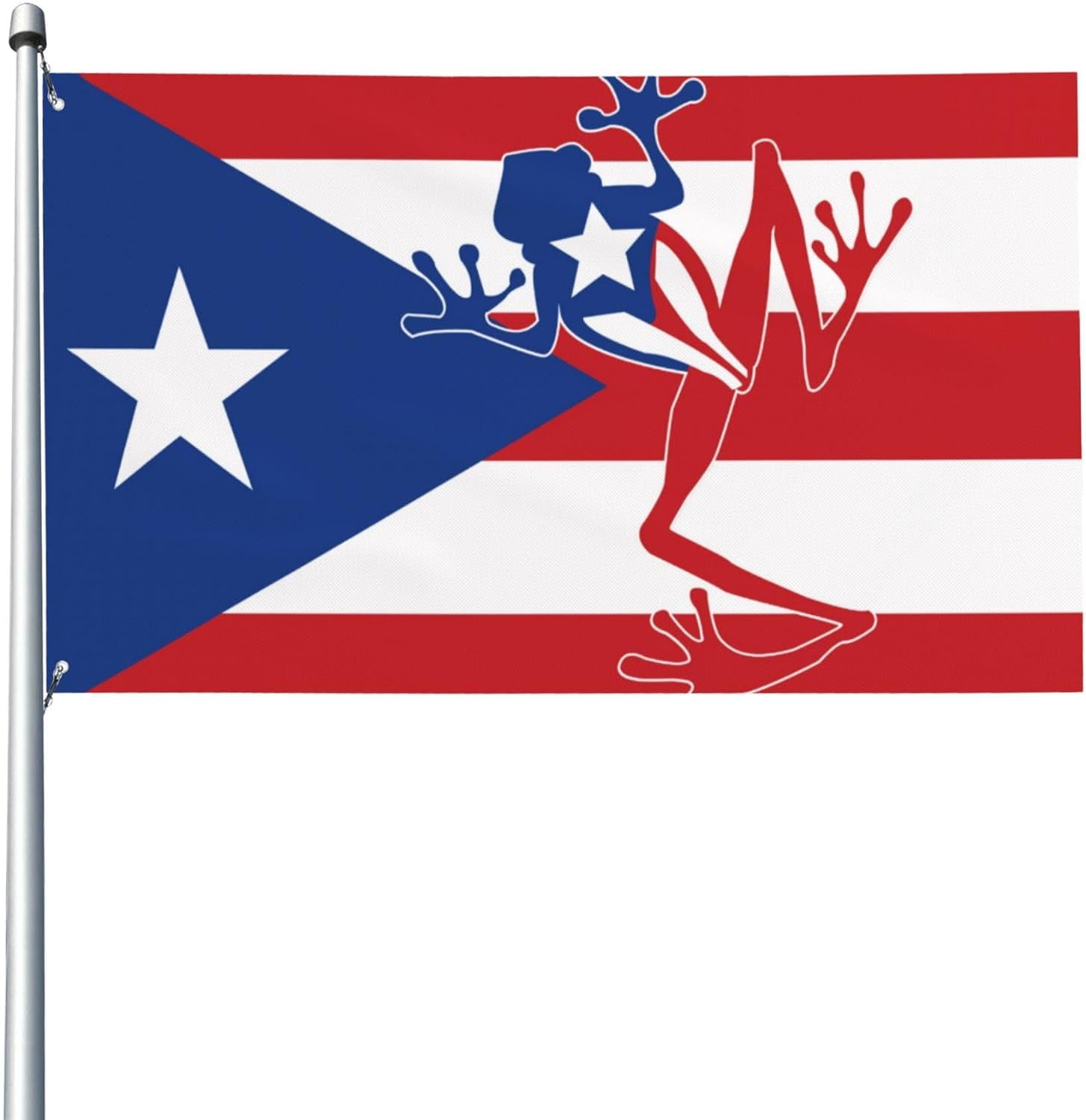 Puerto Rico and Frog Flags Garden Home Flag House Flags For Outdoor ...