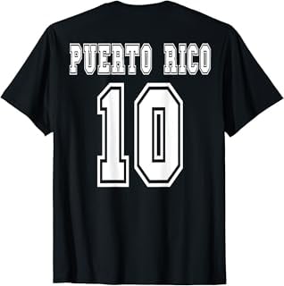 Puerto Rico number 10 print on the back sport number Boricua T-Shirt ...