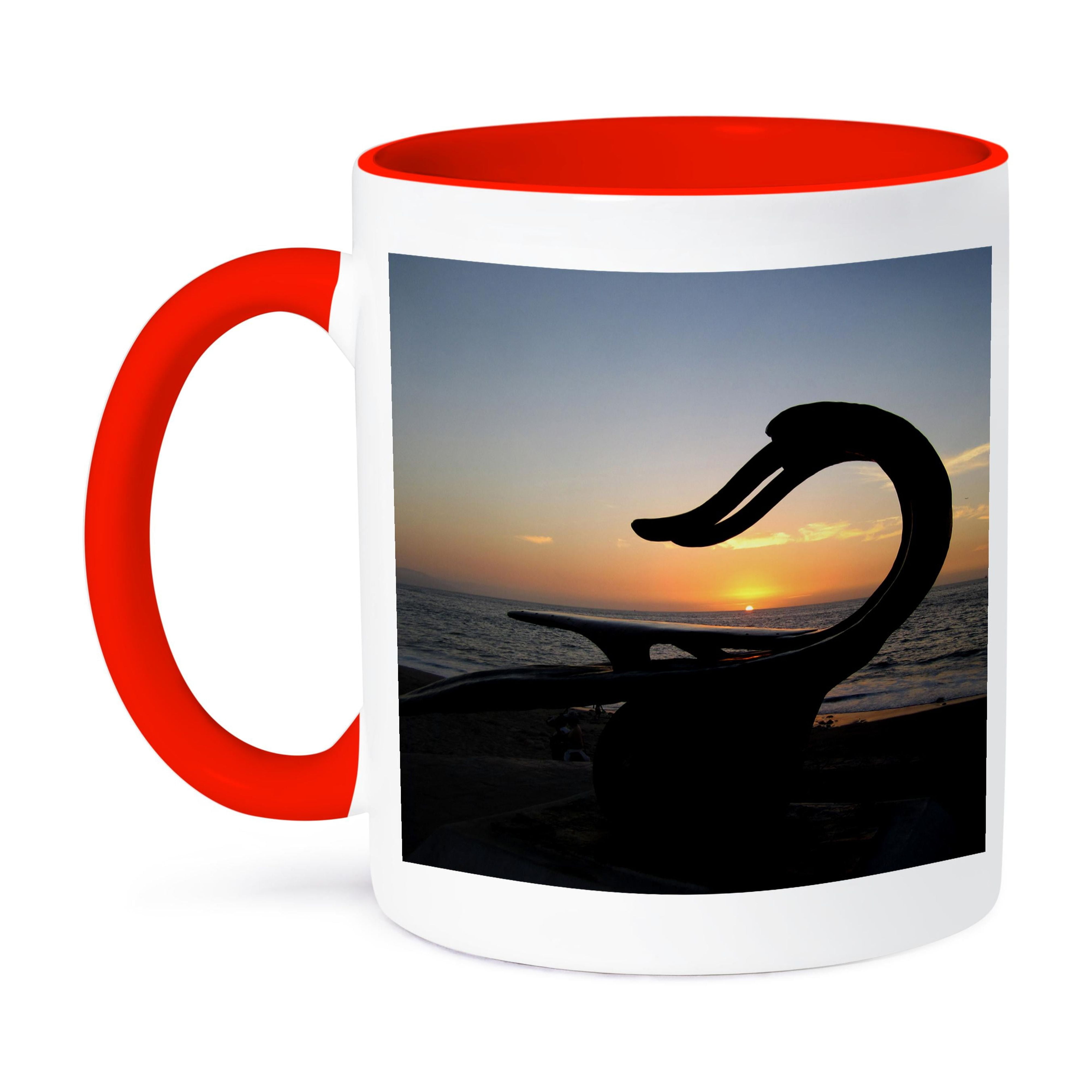 3dRose, Puerto Vallarta Malecon Sea Creature Statue Silhouetted Against ...